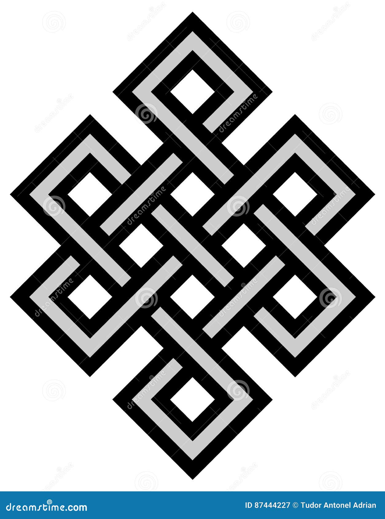 Simbolo tibetano del nodo illustrazione di stock. Illustrazione di nodo ...