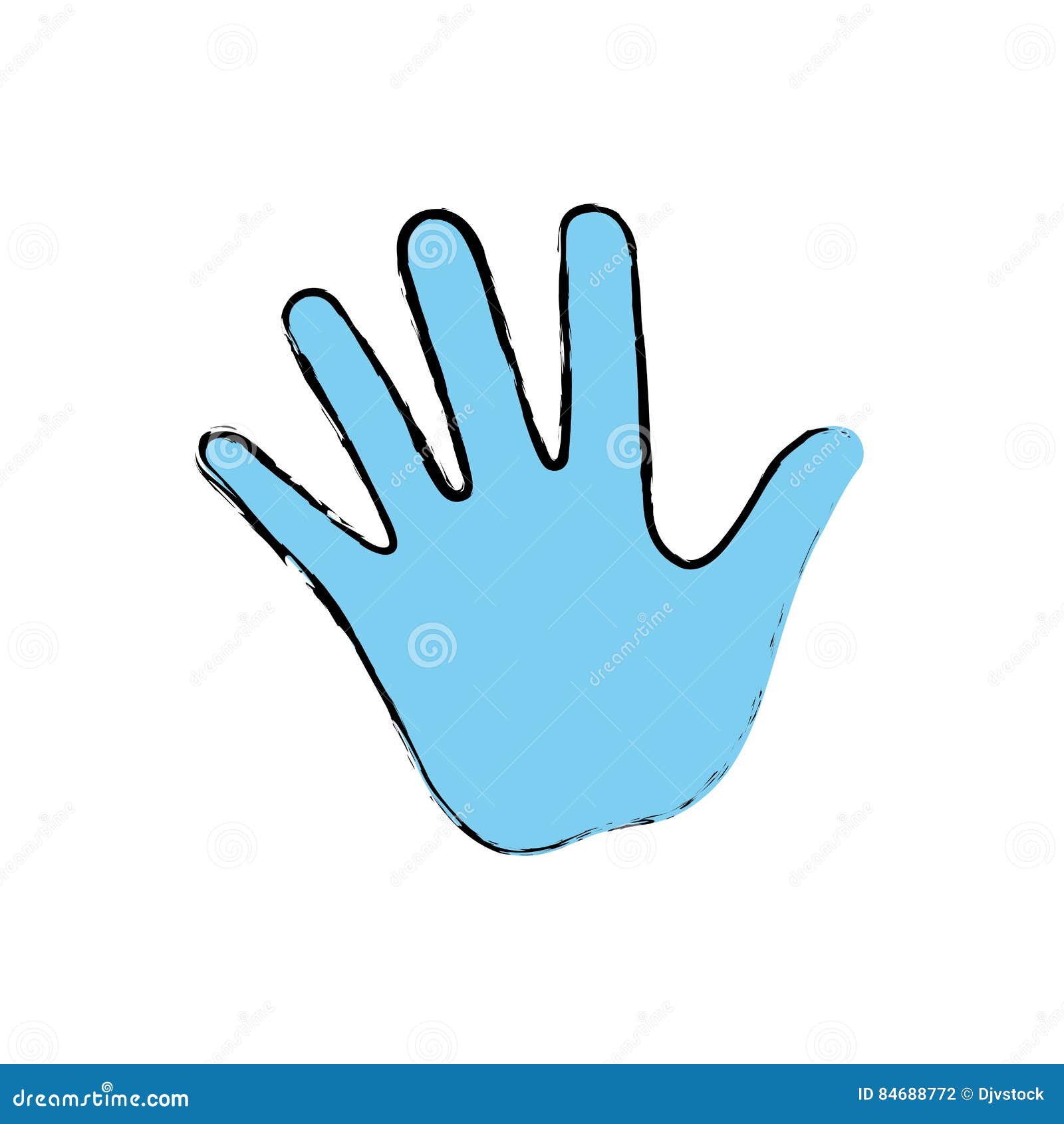 Simbolo umano della mano illustrazione di stock. Illustrazione di ...