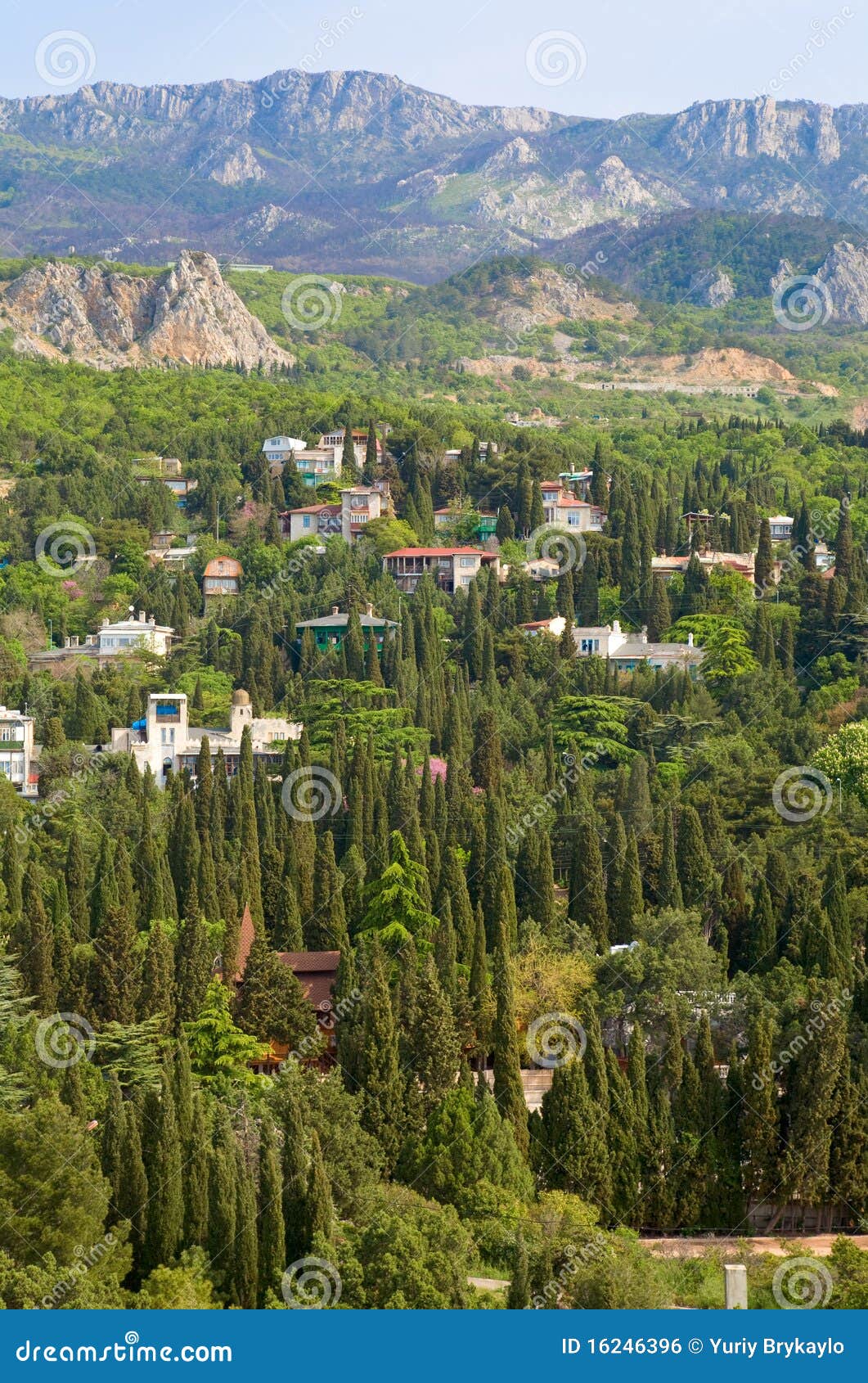 Simeiz Town (Crimea, Ukraine) Stock Photo - Image of mount, spring ...