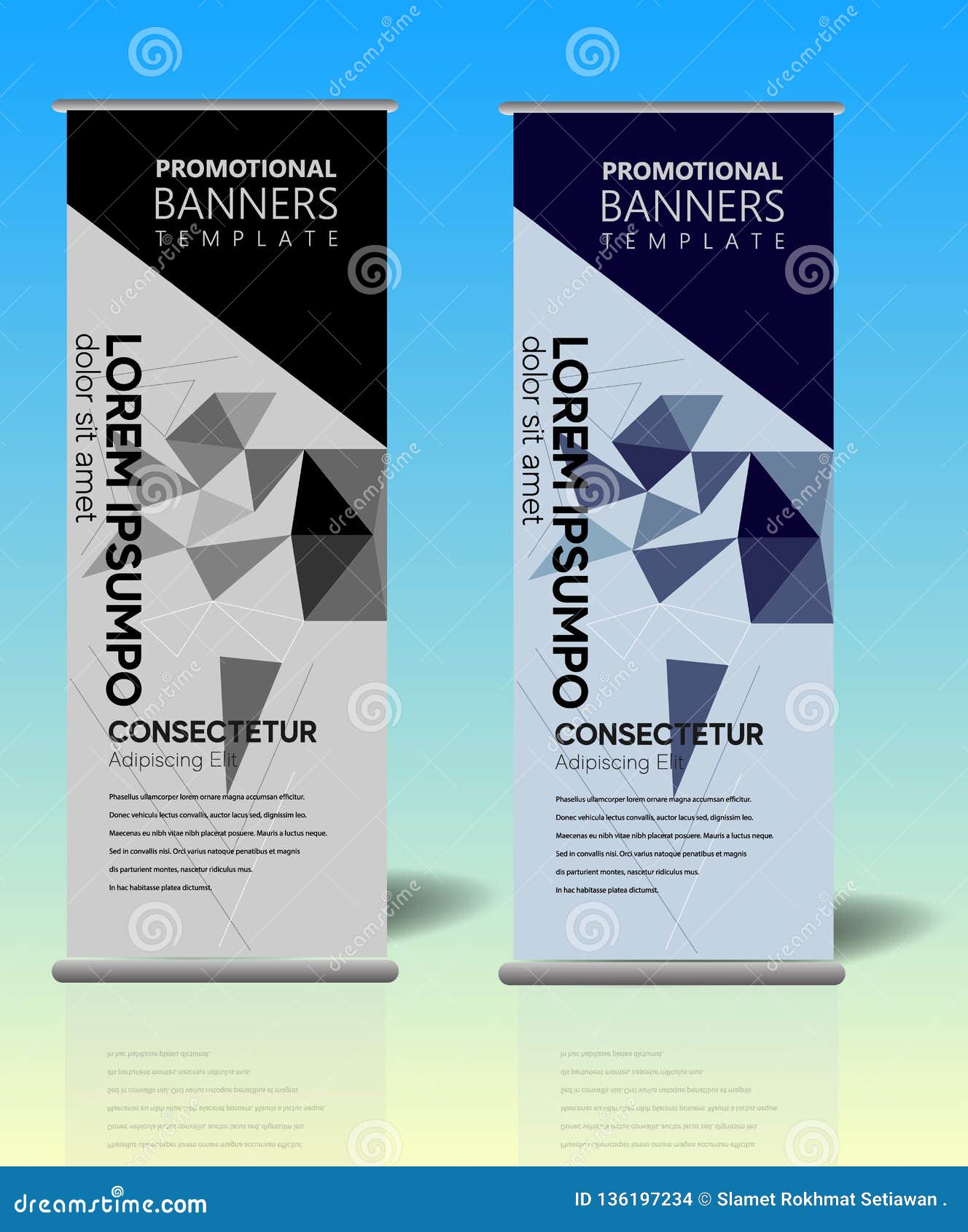 SYMMETRICAL STAND BANNER DESIGN 2019 Stock Vector - Illustration of ...