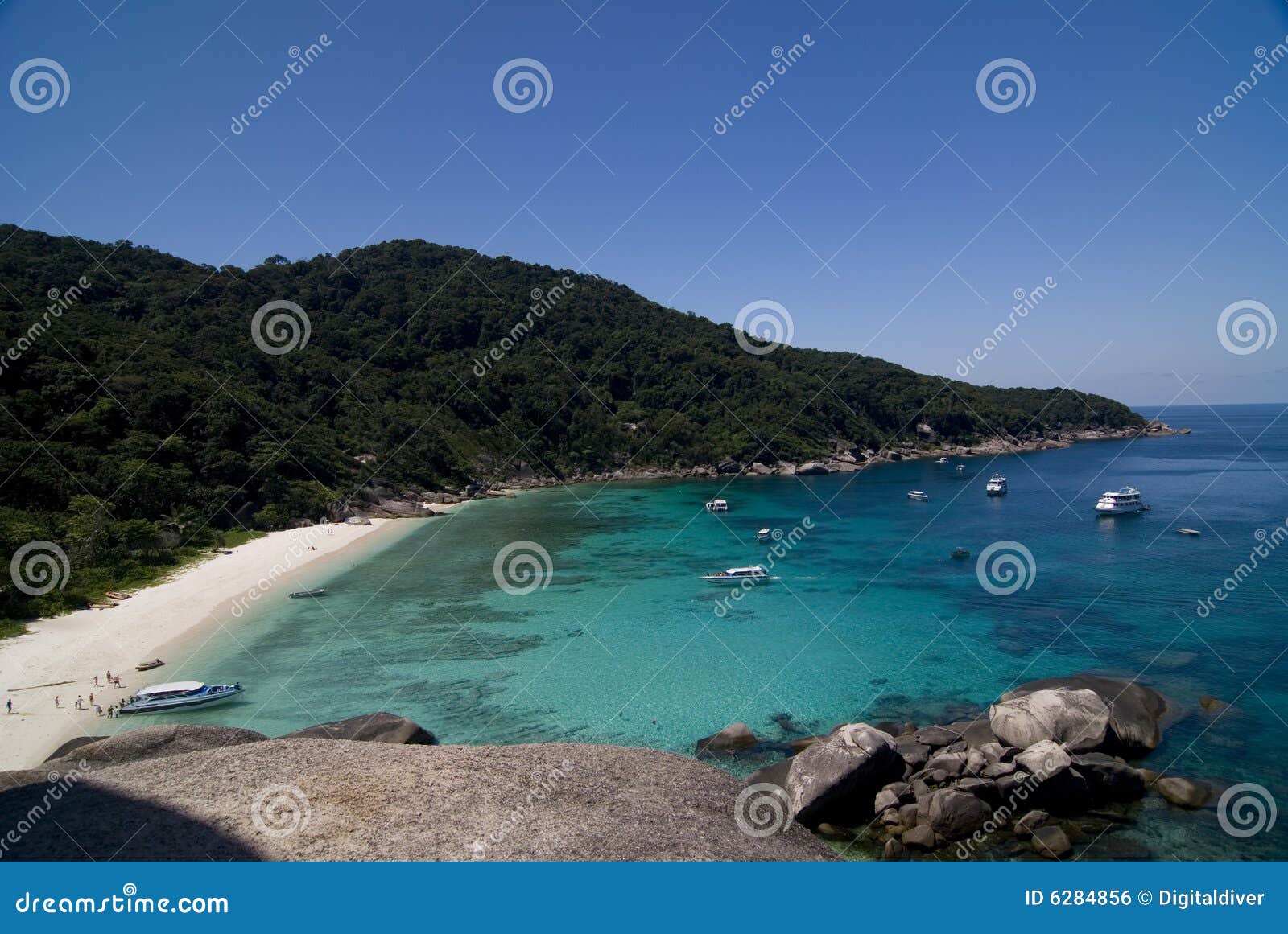 Similan Island, Donald Duck Bay Stock Photo - Image of tropical ...