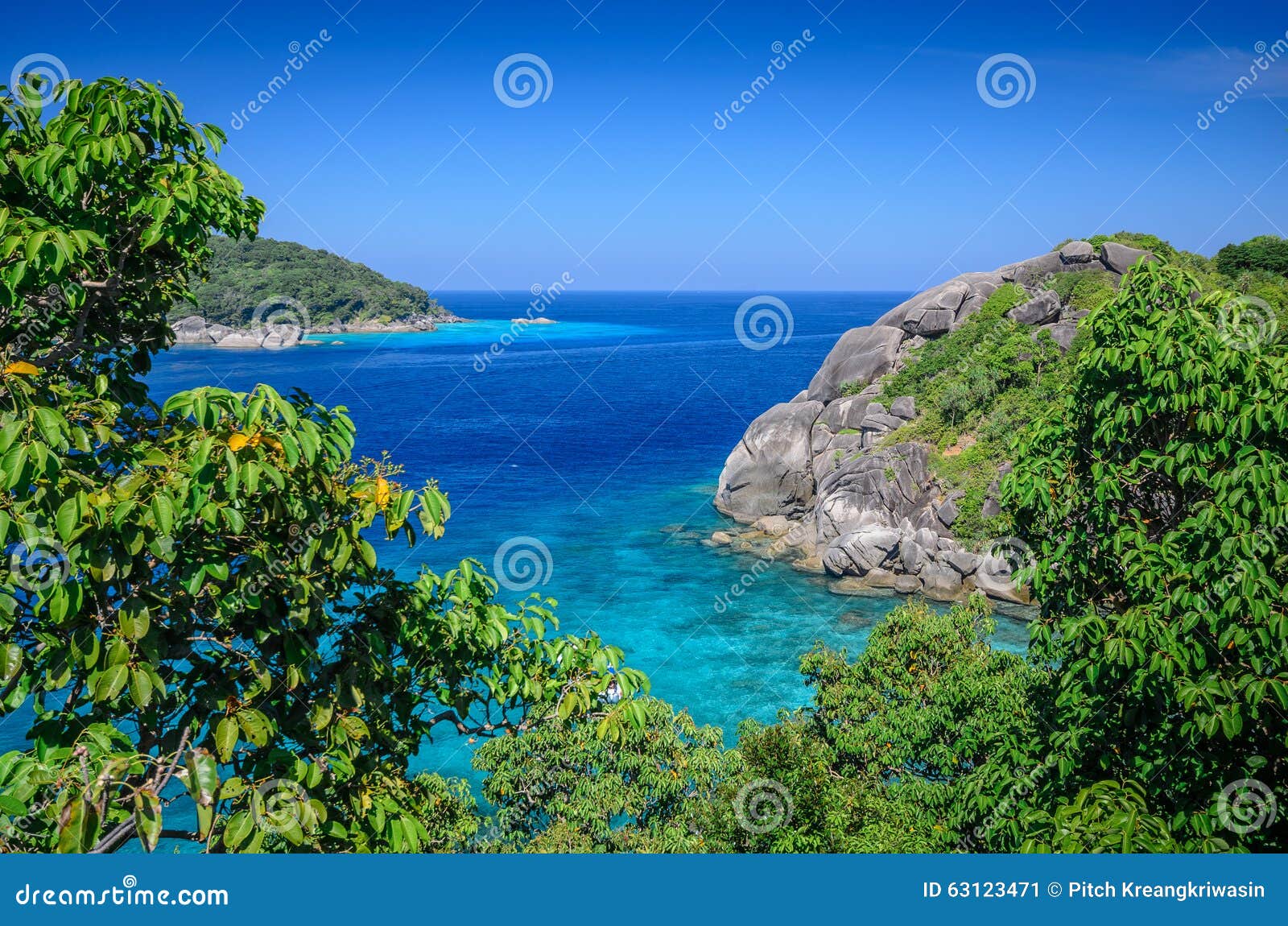 Similan Island stock image. Image of diving, blue, landscape - 63123471