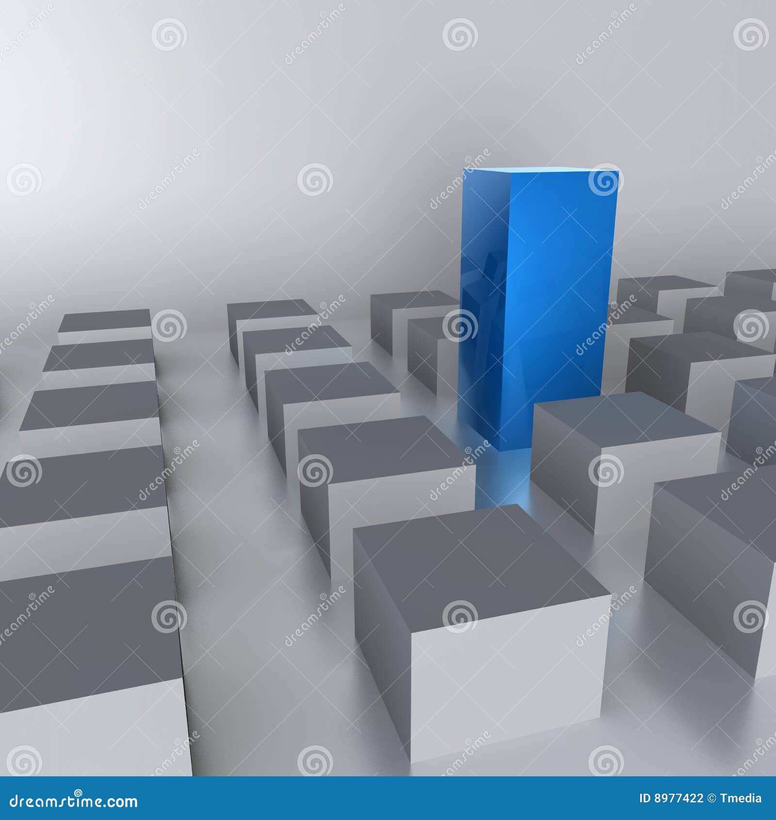 Similar Tower Cubes with One Standing Out Stock Illustration ...