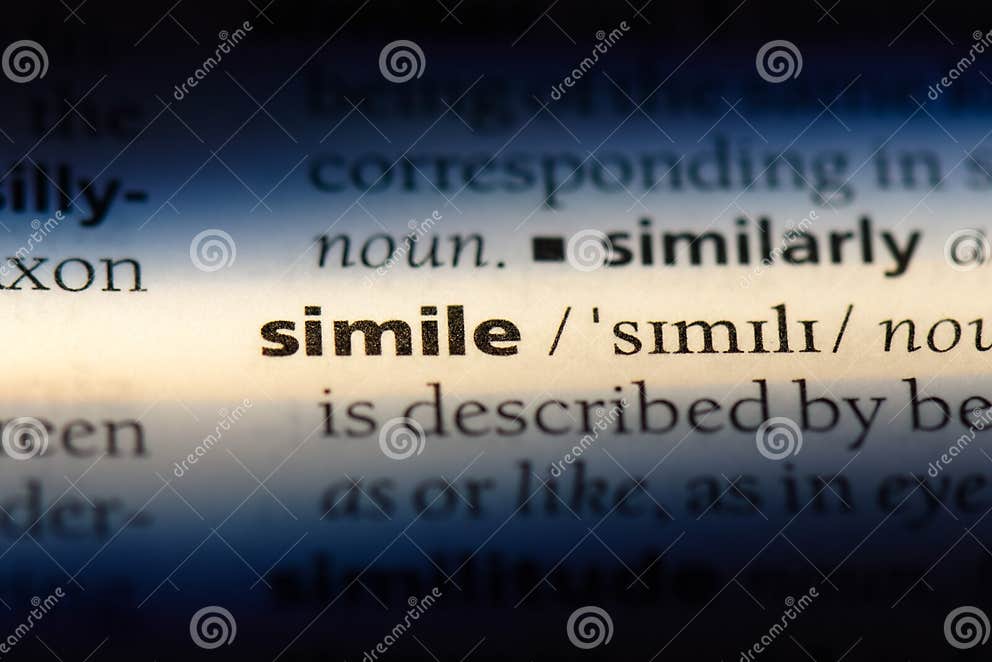 Simile stock photo. Image of closeup, word, definition - 126619436