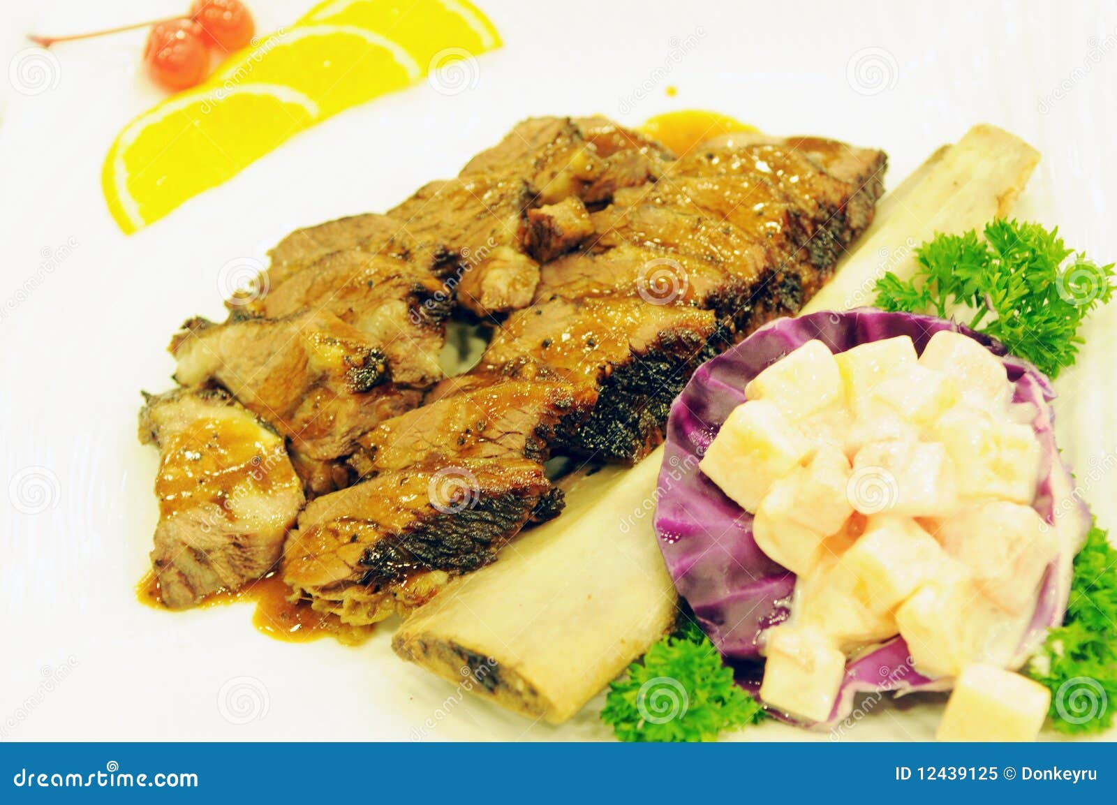 Simmered beef stock image. Image of fruit, dish, meat - 12439125