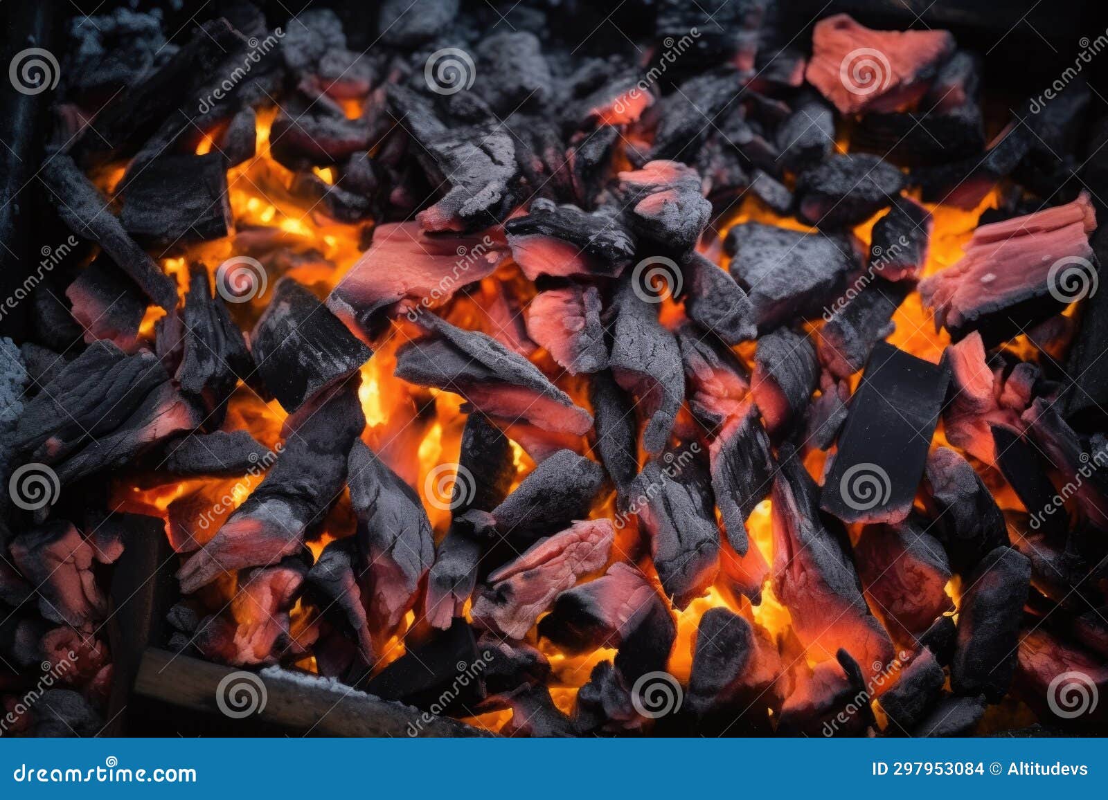 Simmering Embers in the Dark Stock Photo - Image of burning, embers ...