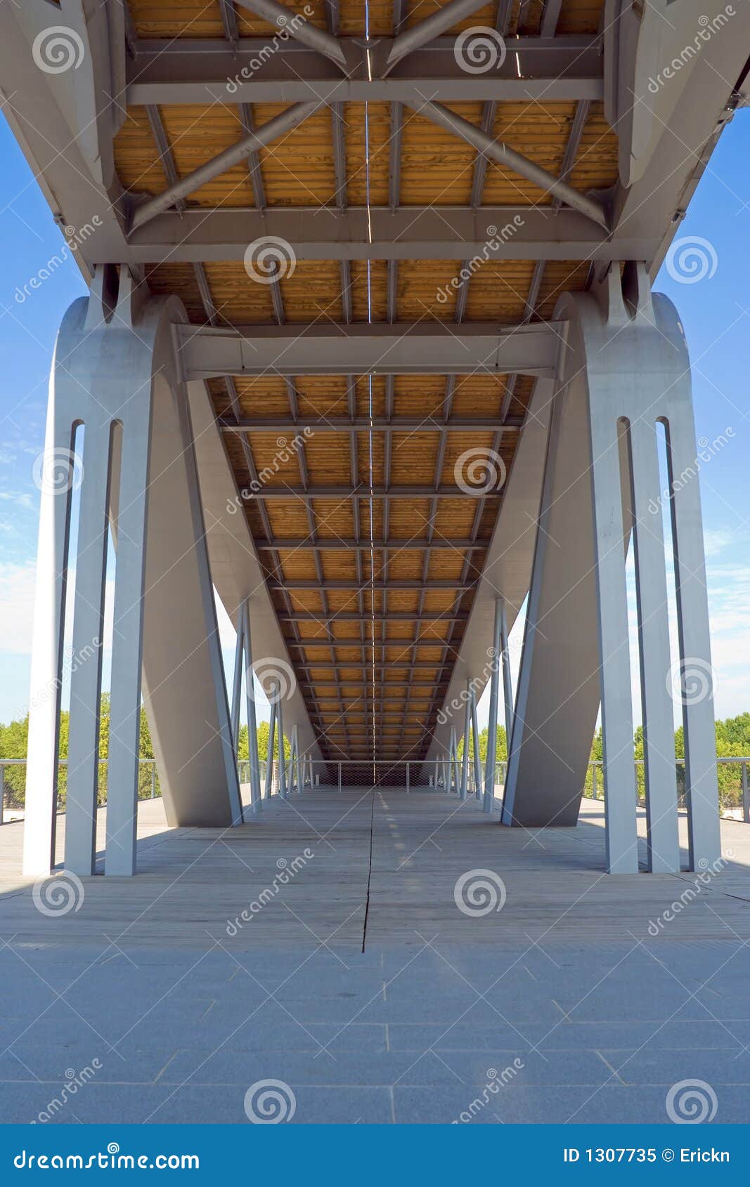 Simone de Beauvoir bridge stock image. Image of pillar - 1307735