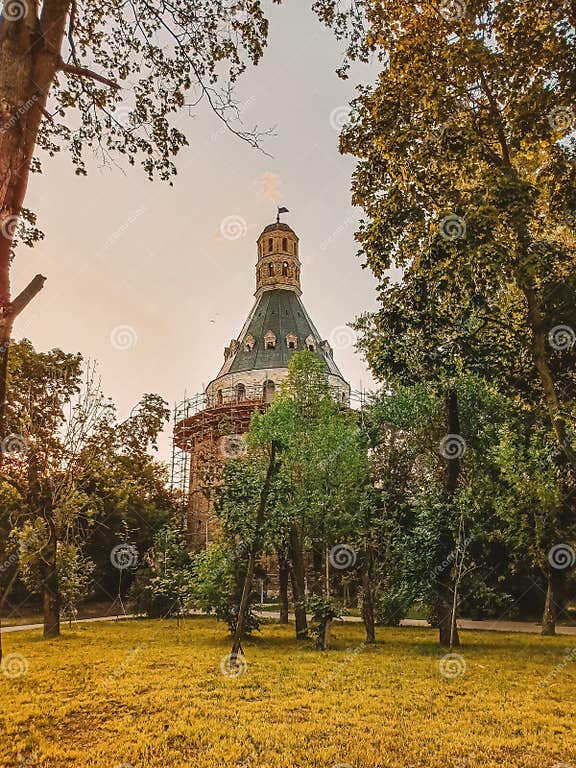 Simonov Monastery in Moscow. Landscape with Tower Dulo among Trees ...