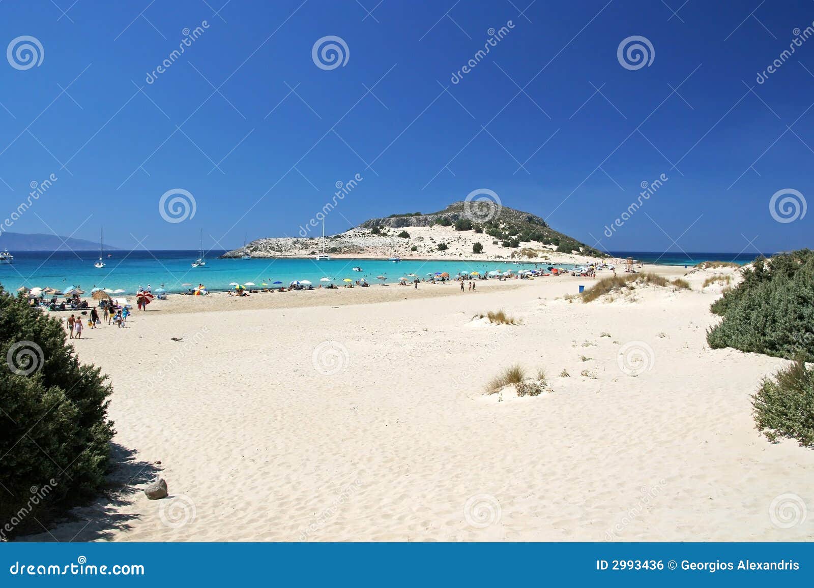 Simos Beach stock photo. Image of mediterranean, enjoy - 2993436