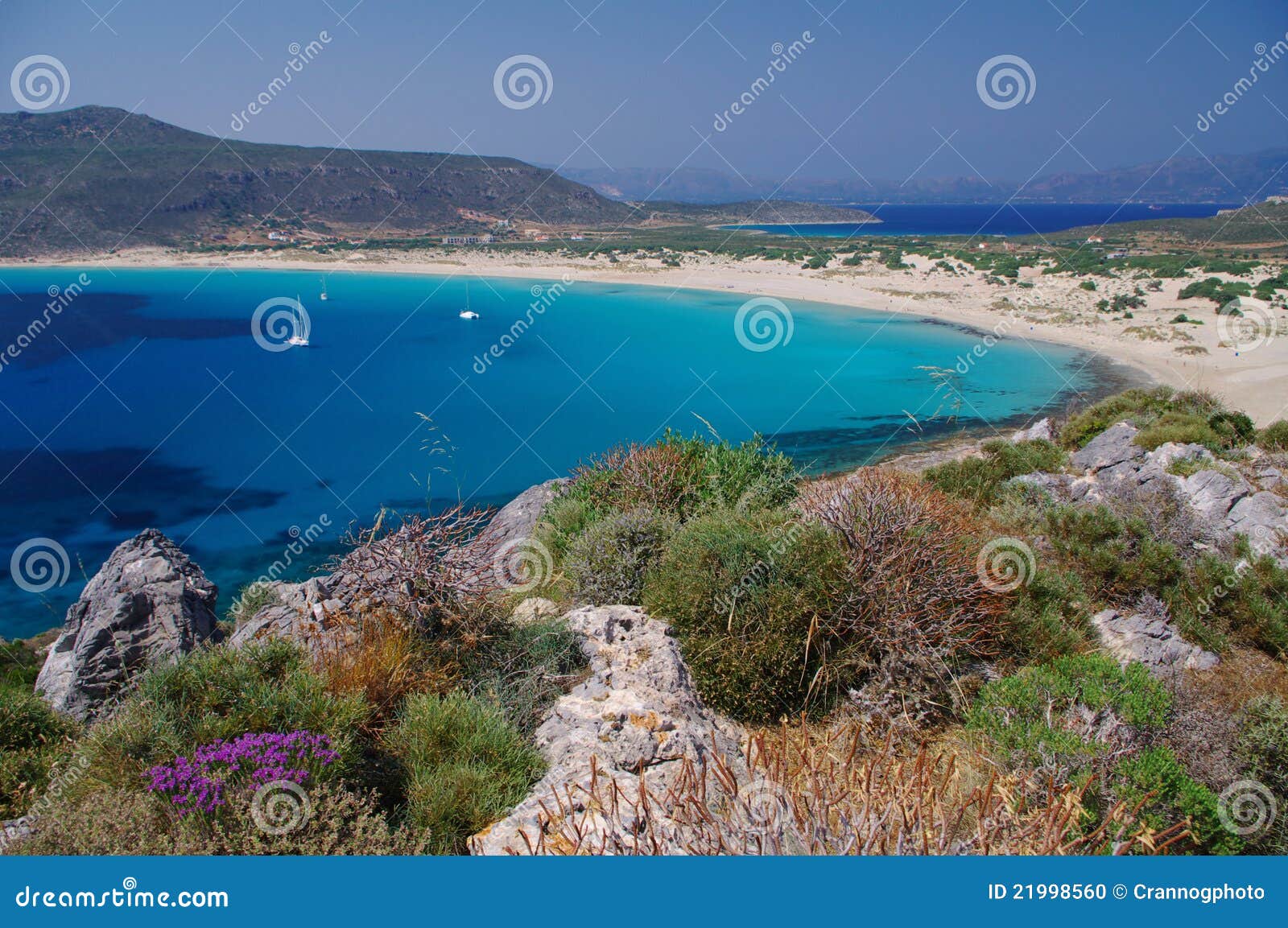Simos Beach, Elafonisos Island, Greece Stock Photo - Image of yacht ...