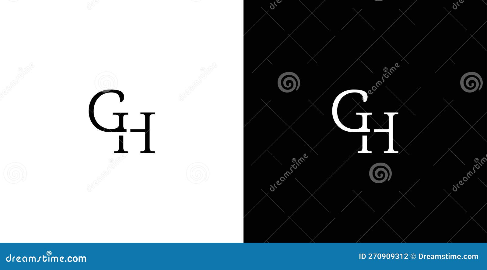 Simpe and Unique Letter GH Initials Logo Design Stock Vector ...