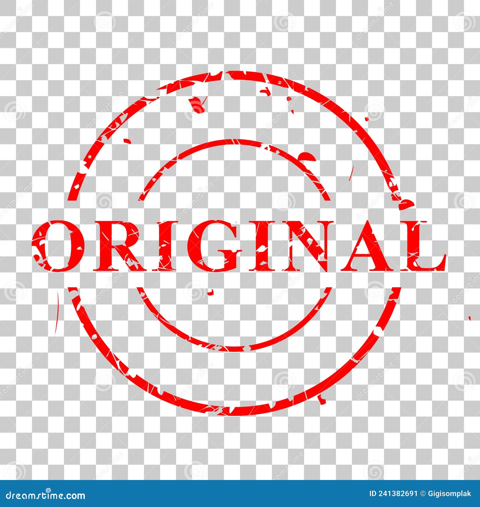 Simpe Vector Red Circle Rubber Stamp Effect, Original, at Transparent ...