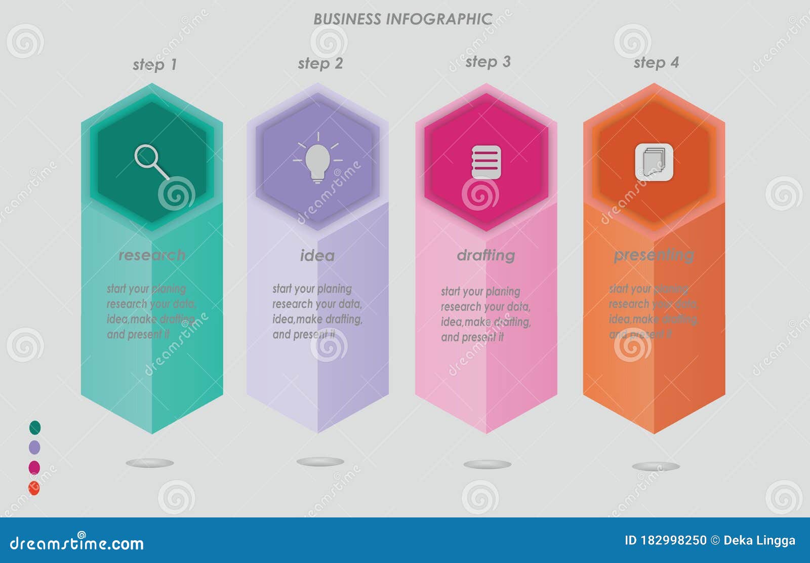 Simpel Infographic for Work Presentation Stock Illustration ...