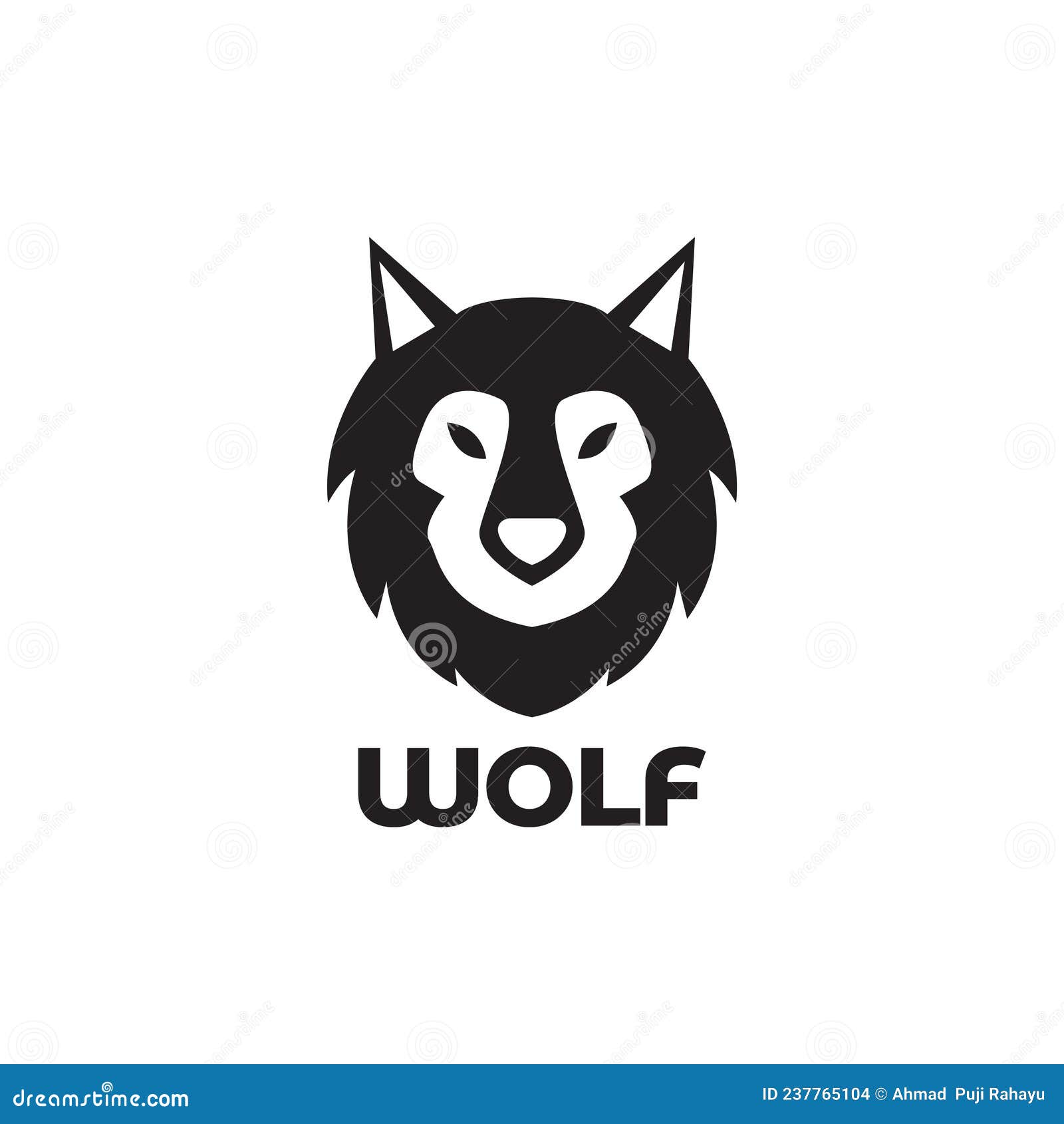 Simpele Zwarte Wolf Wild Logo Ontwerp Vector Grafisch Symbool Teken ...