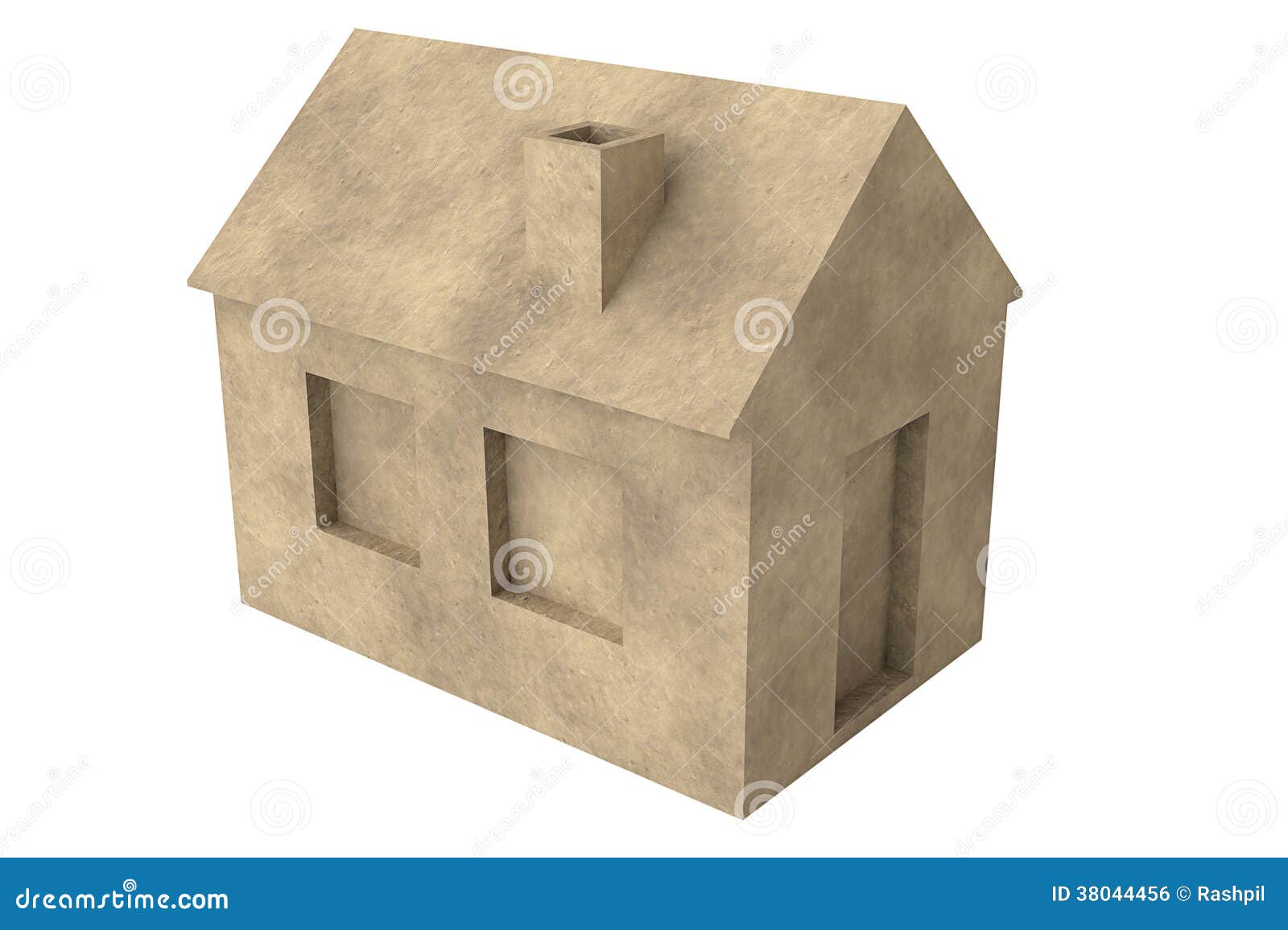 Simple 3D House stock illustration. Illustration of simple - 38044456