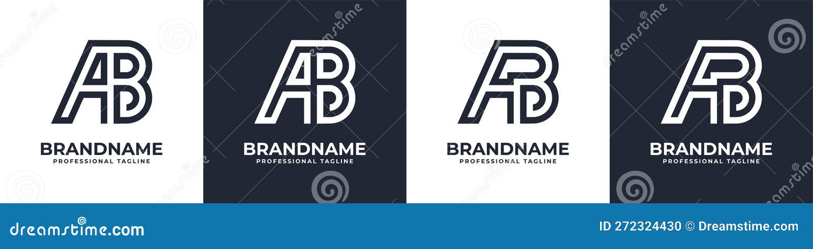 Simple AB Monogram Logo, Suitable for Any Business with AB or BA ...