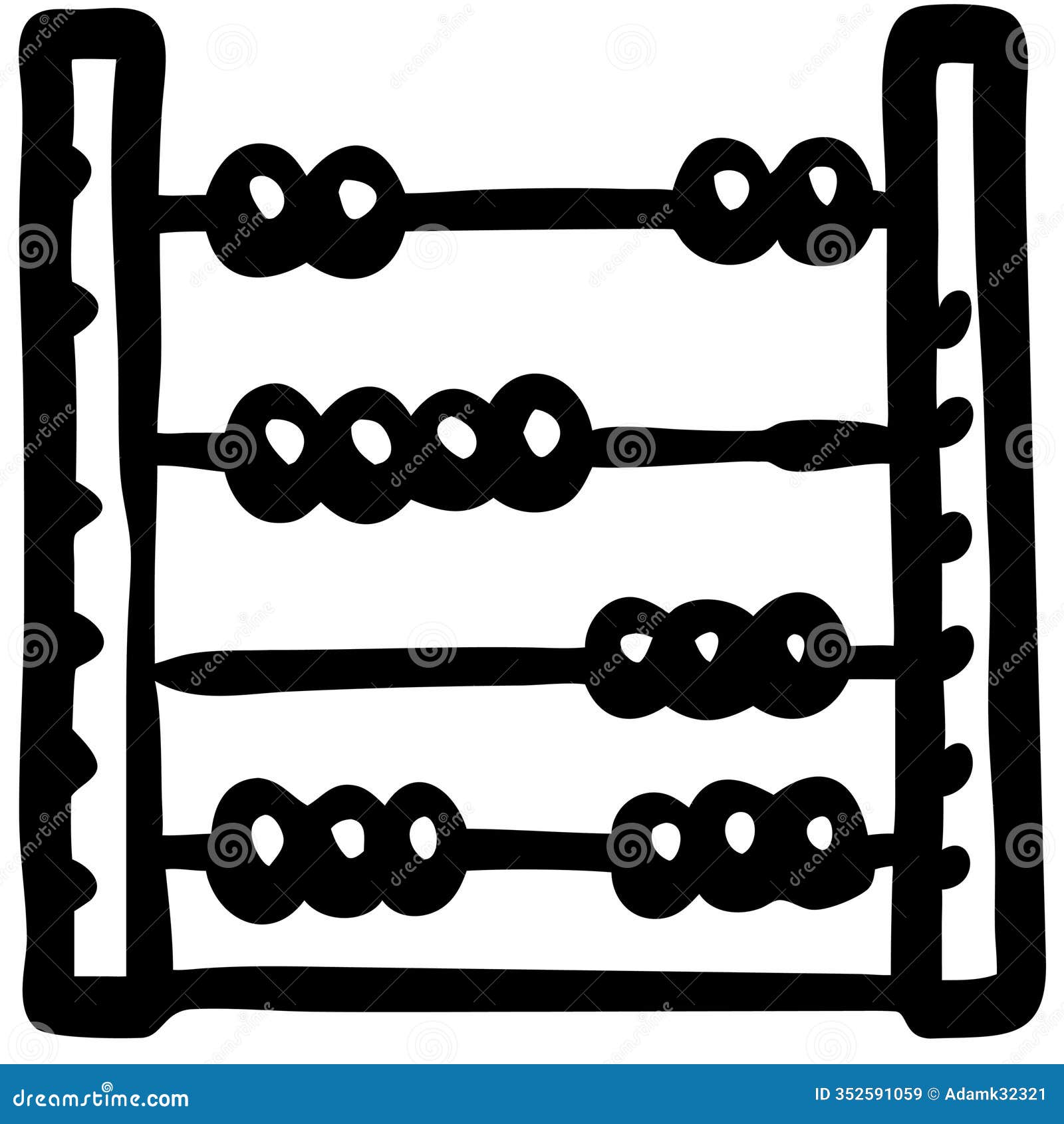 Simple Abacus Vector Illustration for Educational and Learning ...