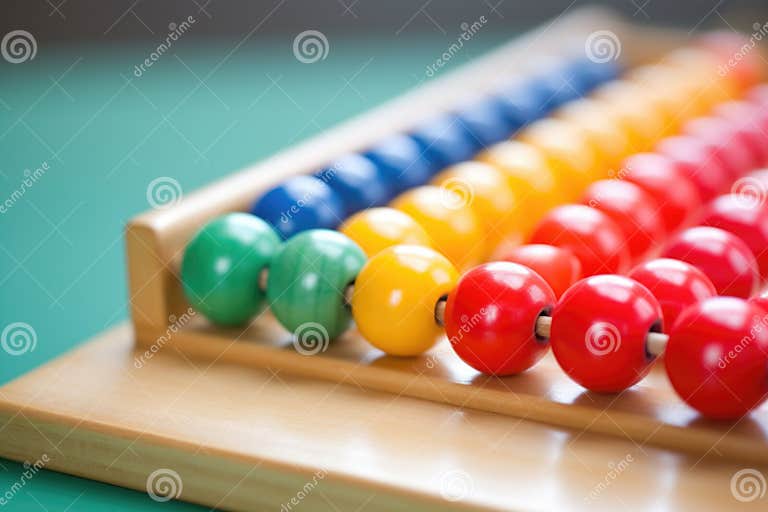 Simple Abacus on a School Desk Stock Image - Image of classroom ...