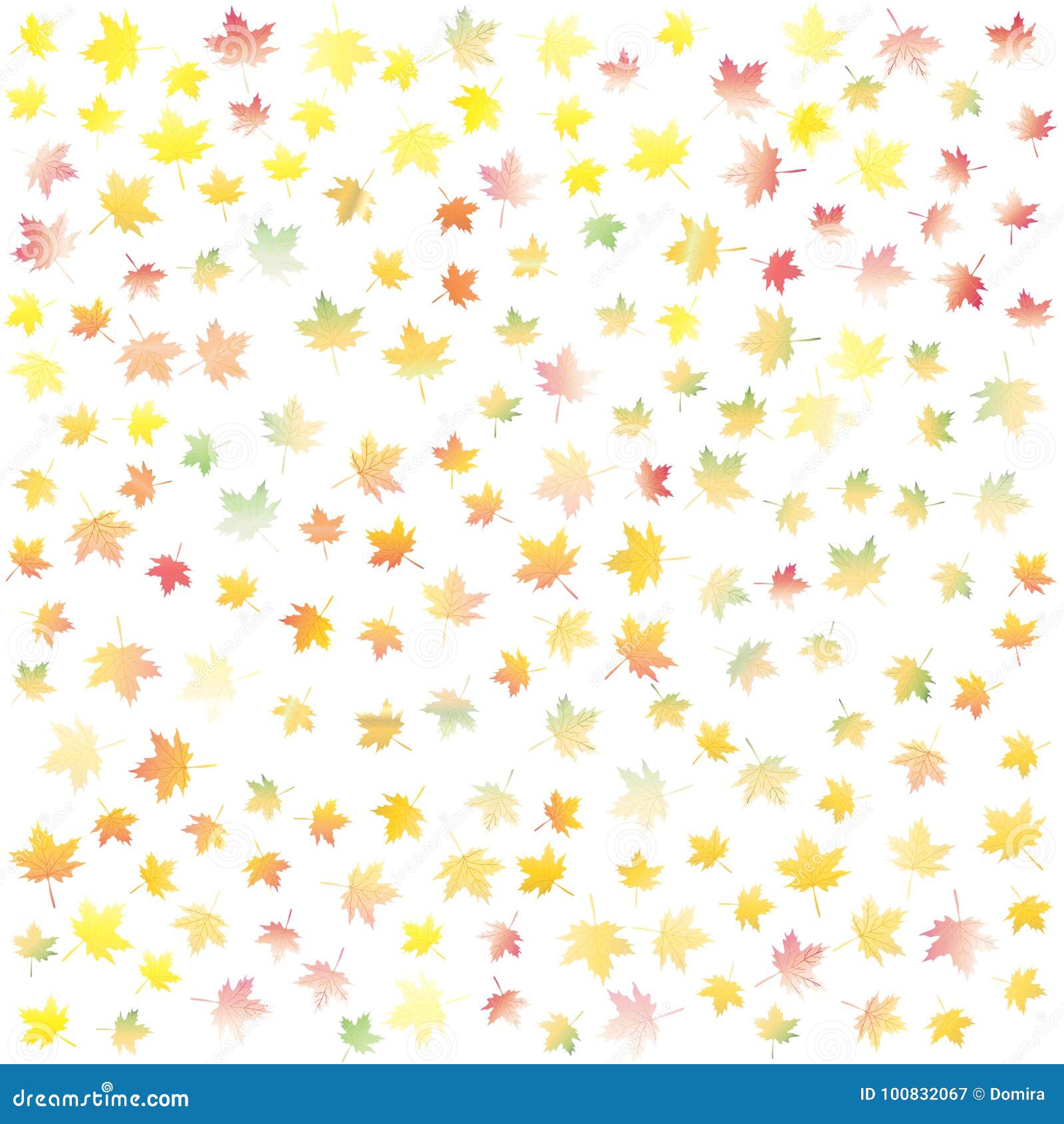 Simple Abstract Background with Autumn Maple Leaves. Vector ...