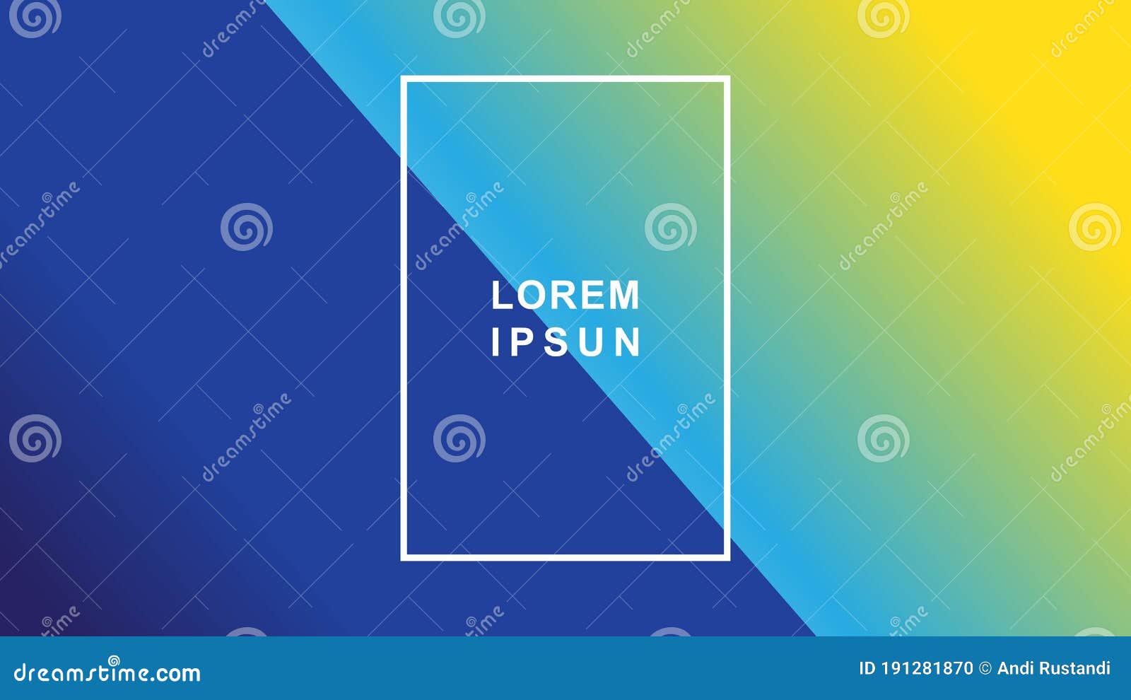 Simple Abstract Background in Blue and Yellow Stock Illustration ...
