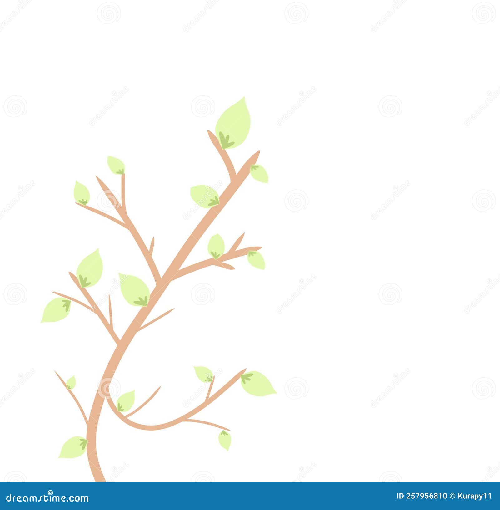 Simple Abstract Background with Leaves Stock Illustration ...