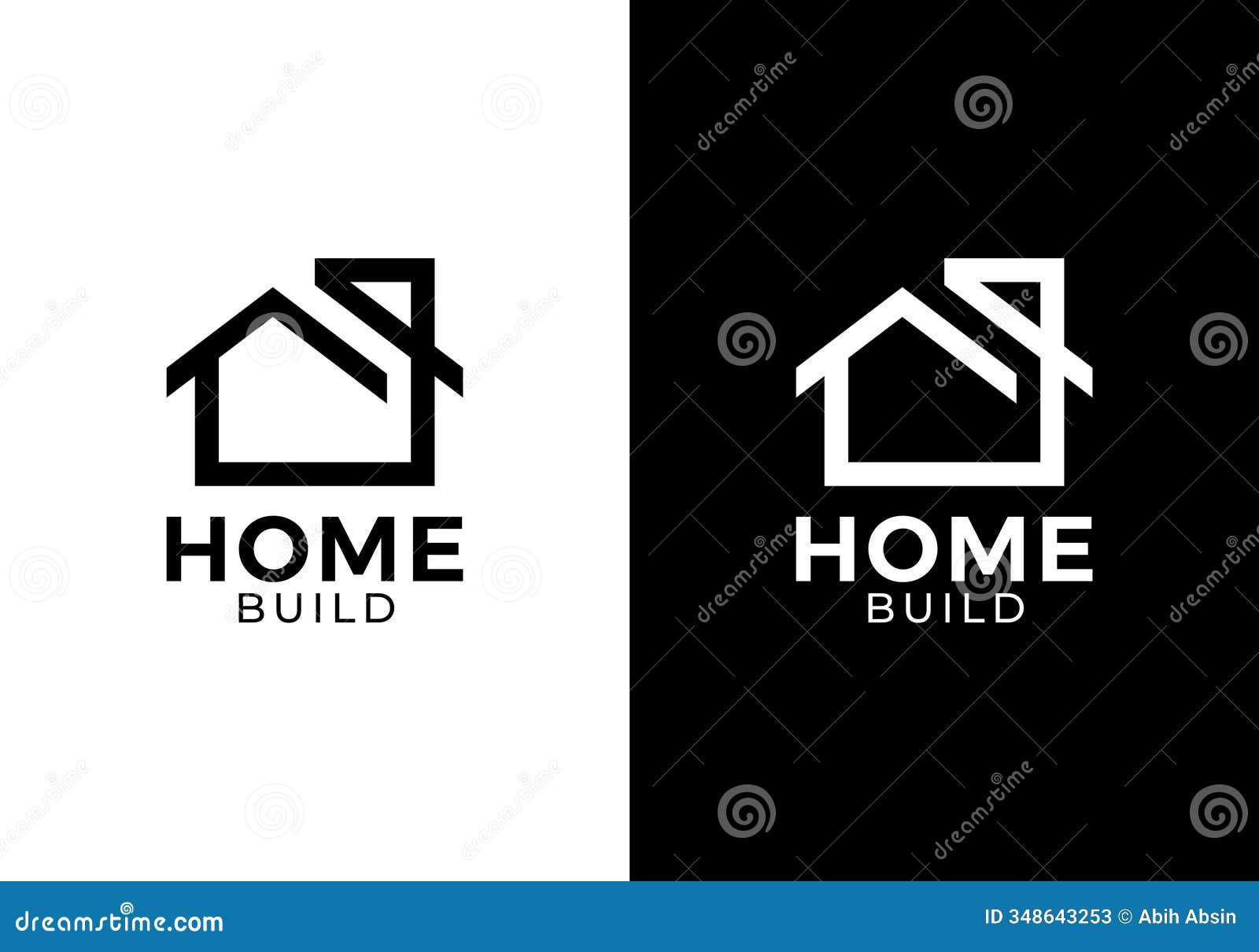 Simple Abstract Black House Logo Design Stock Illustration ...
