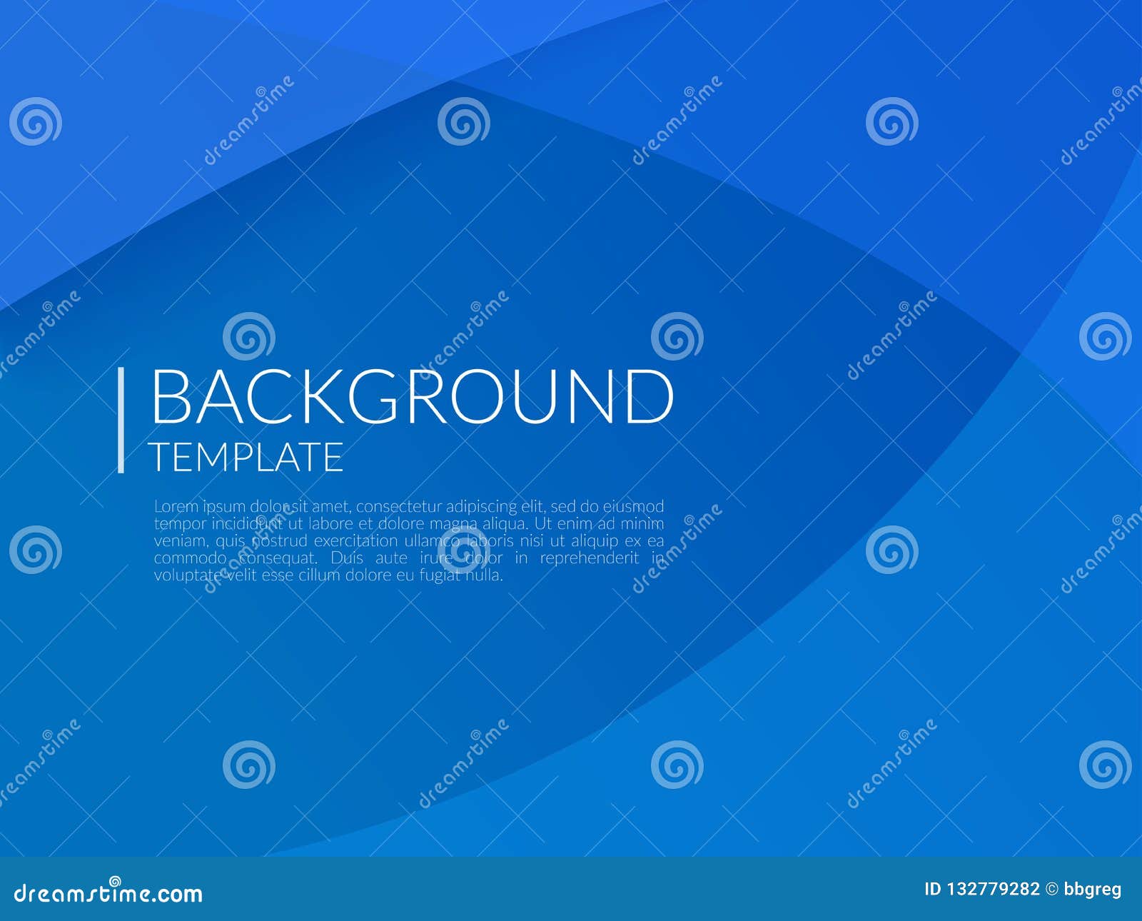 Simple Abstract Blue Background, Wavy Lines, Vector Illustration. Stock ...