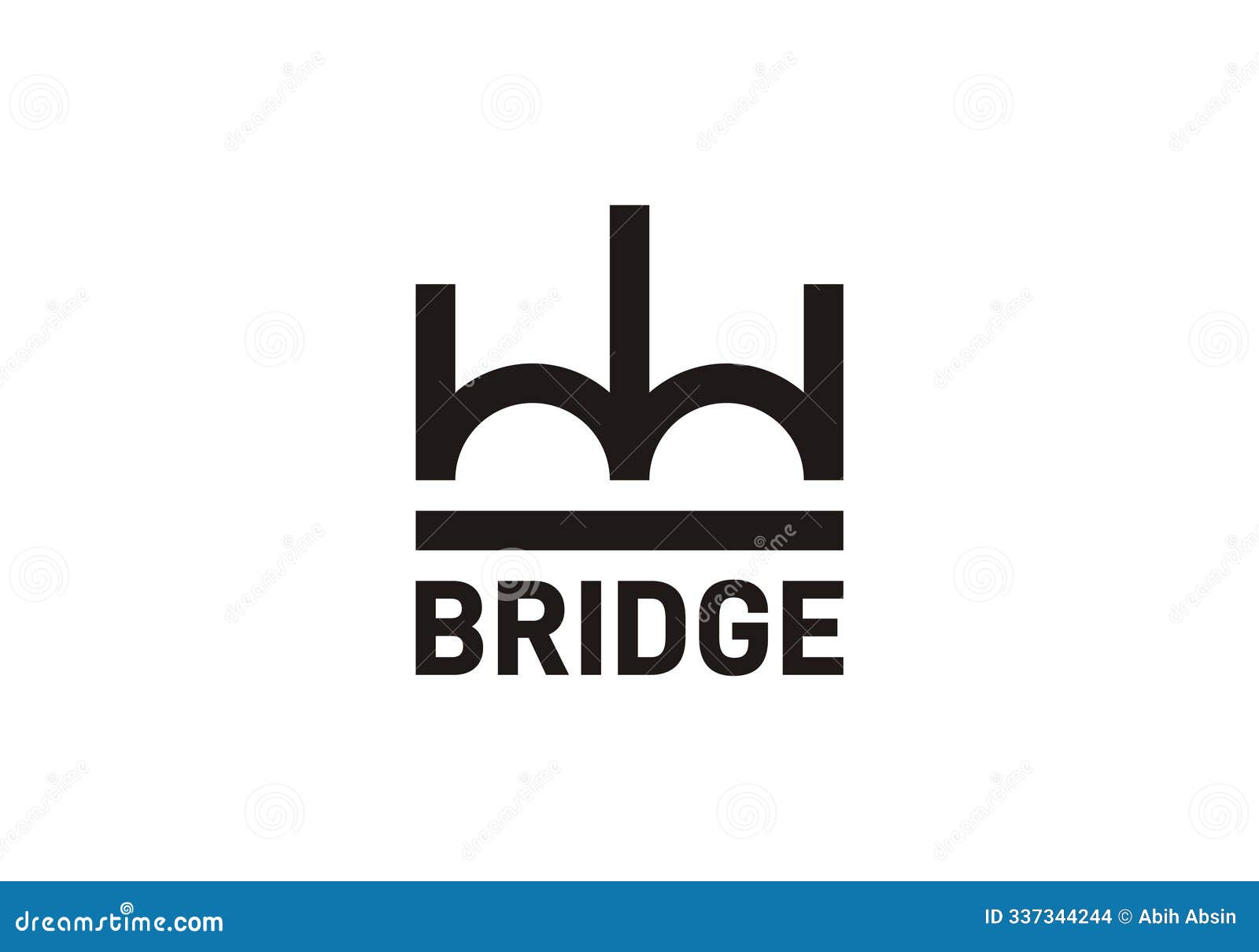 Simple Abstract Bridge Logo Design Stock Illustration - Illustration of ...