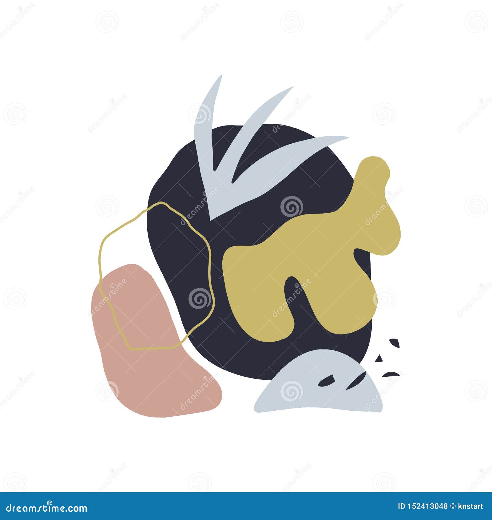 Simple Abstract Composition with Cutout Different Forms Stock ...