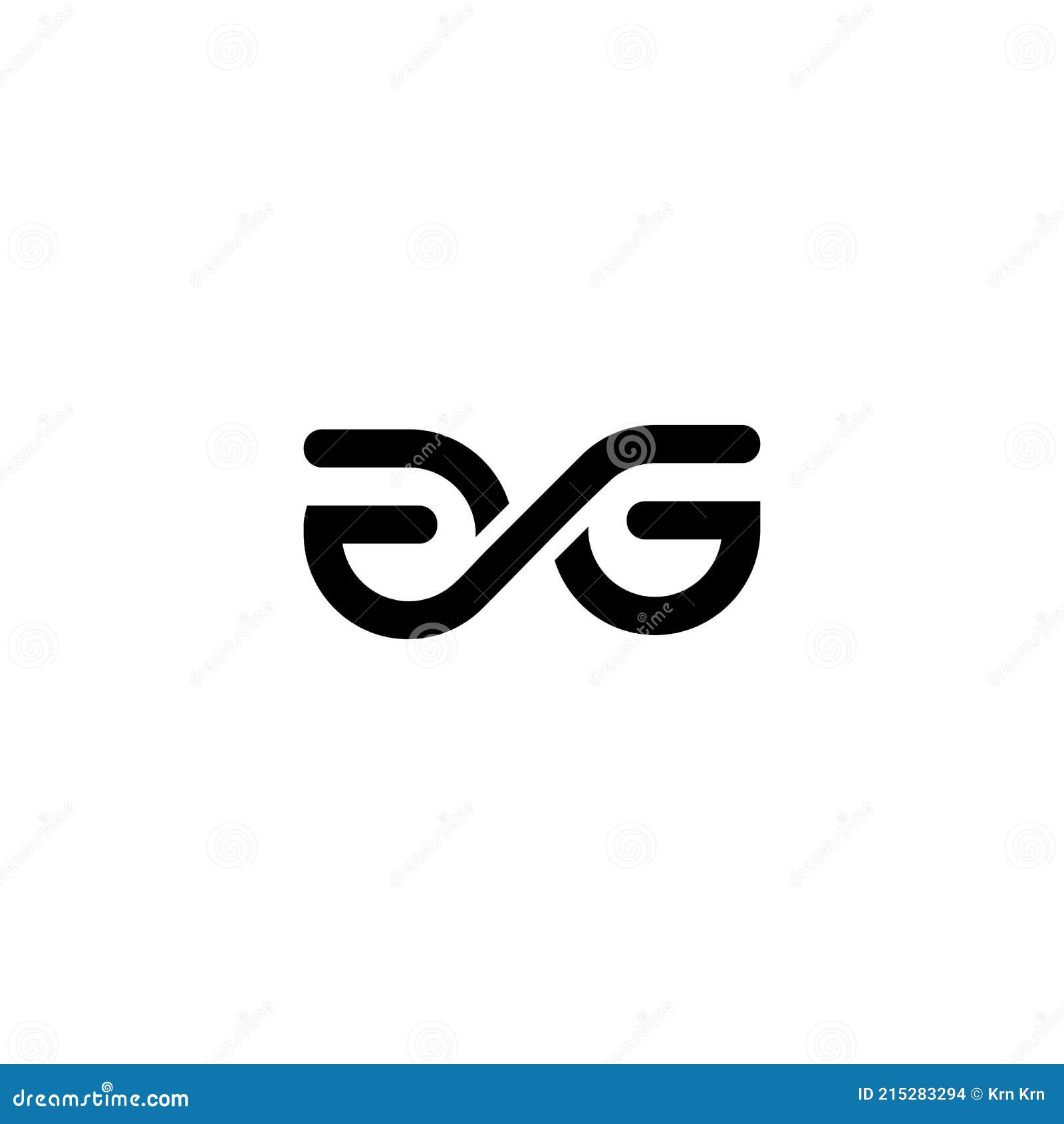 Simple Abstract Design Infinity Initial Letter GG Stock Illustration ...