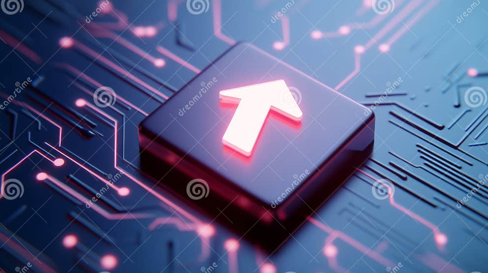 A Simple, Abstract Design of a Pink Cube on a Computer Processor ...