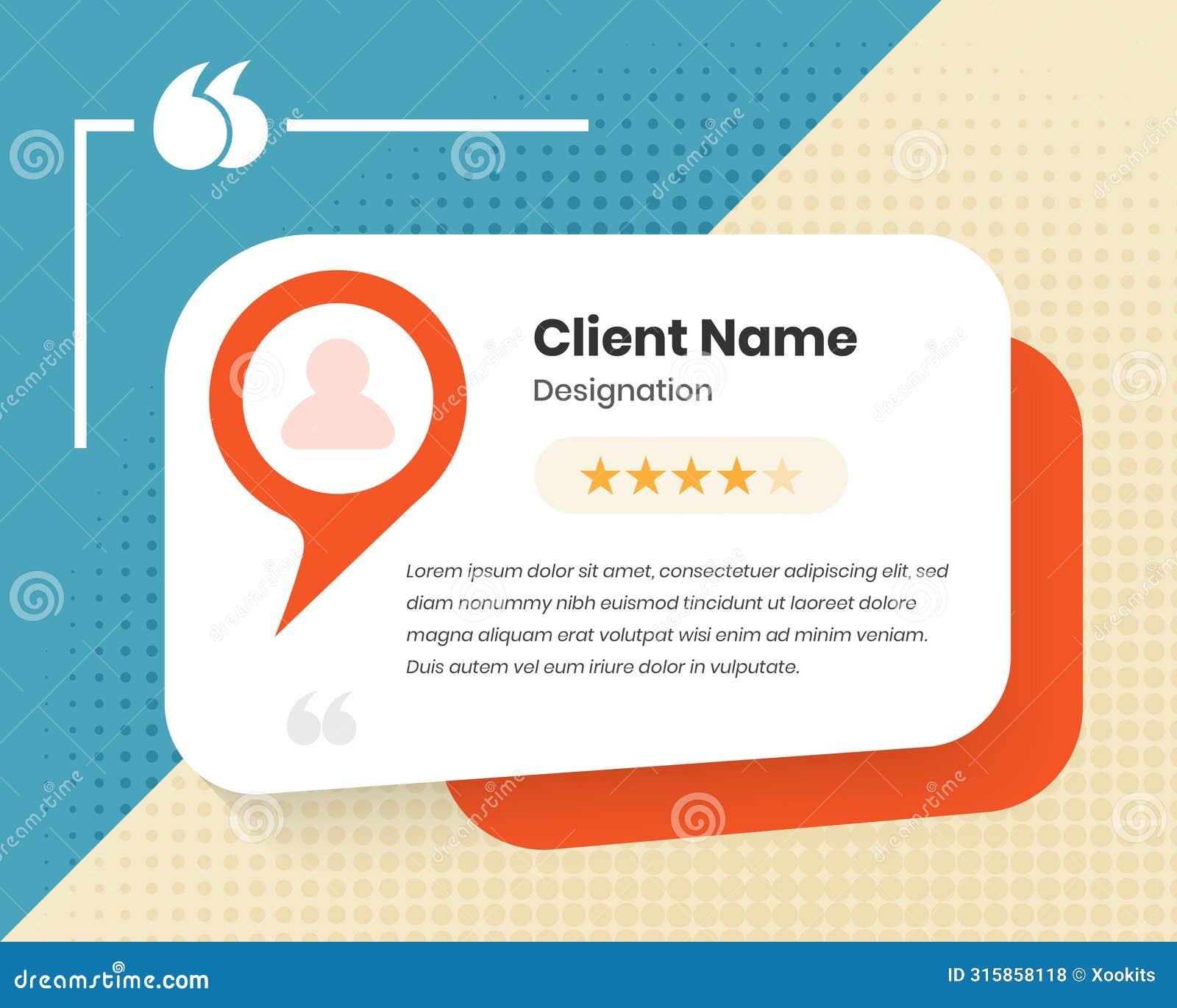 Simple Abstract Designed Client Testimonial and Customer Review Social ...