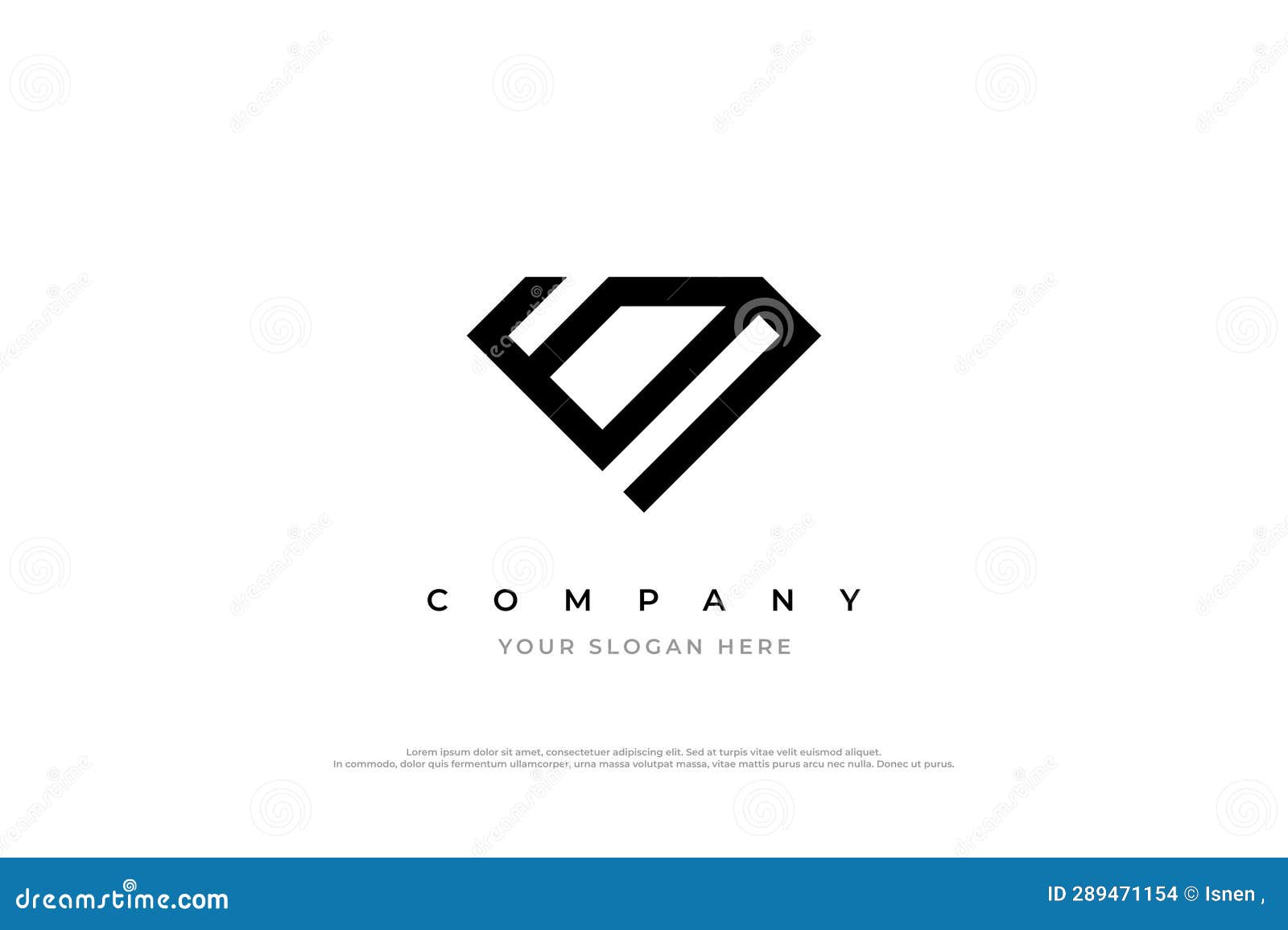Simple Abstract Diamond Logo Design Stock Vector - Illustration of ...