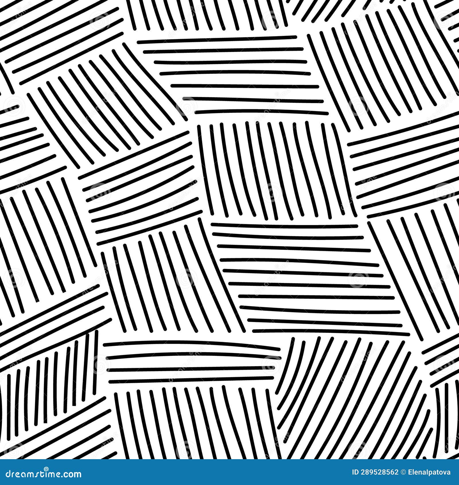 Simple Abstract Monochrome Doodle Seamless Pattern Stock Illustration ...