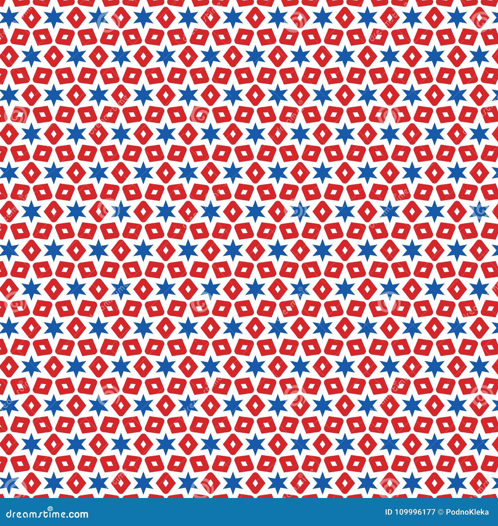 Simple Draw Illustration Red and Blue Stars Pattern Fabric Background ...