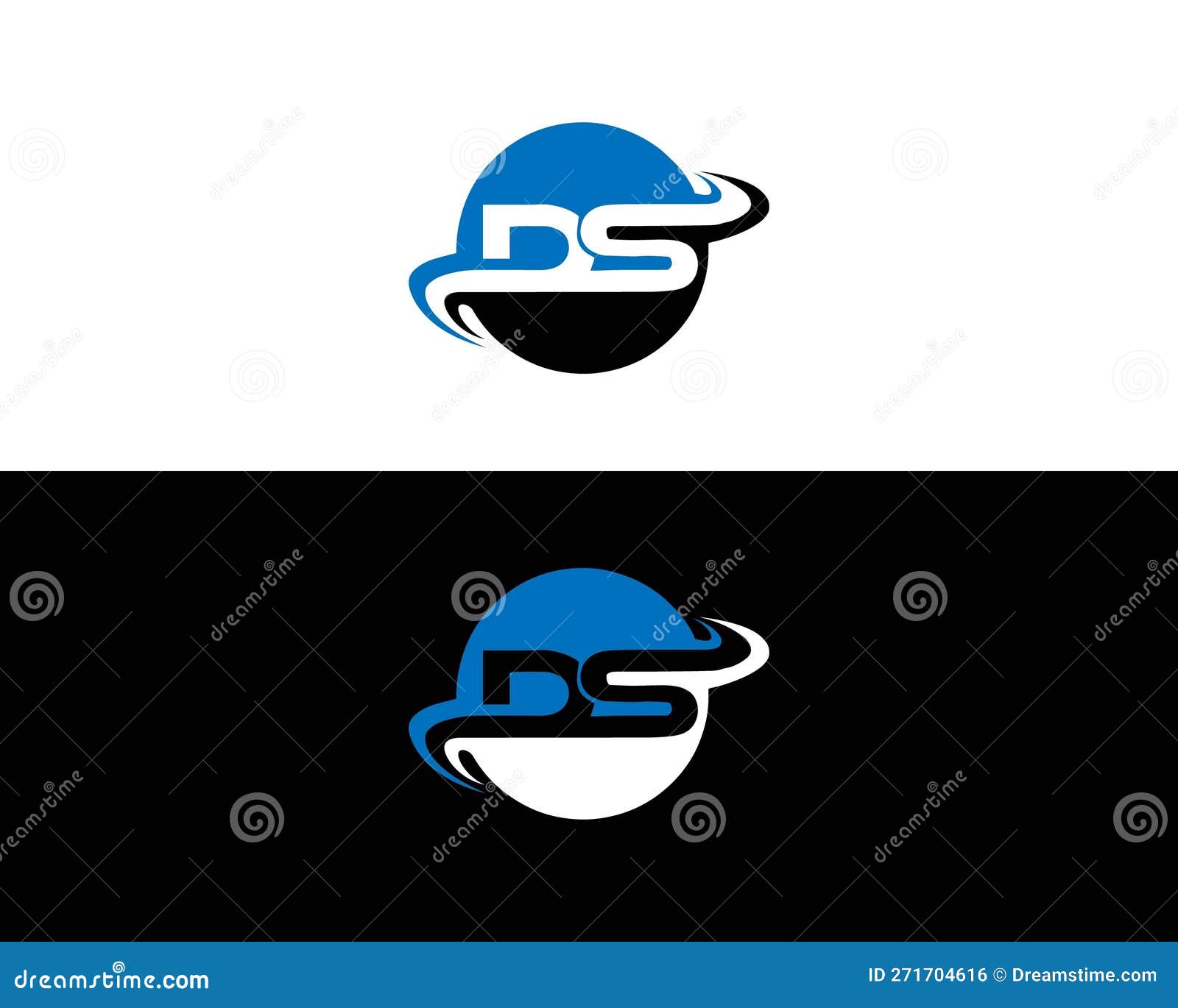 Simple Abstract DS Letter Initial Logo Stock Vector - Illustration of ...