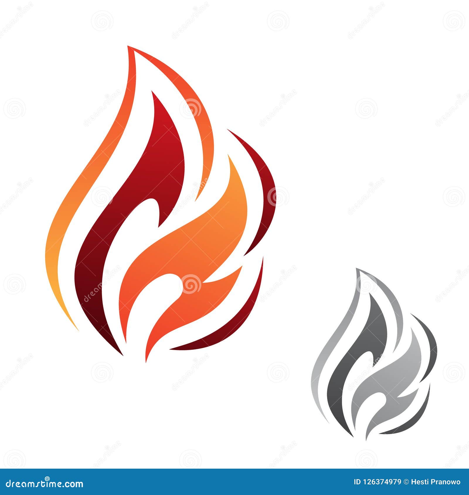 Simple Abstract Fire Flame Vector Icon for Graphic Design, Web and App ...