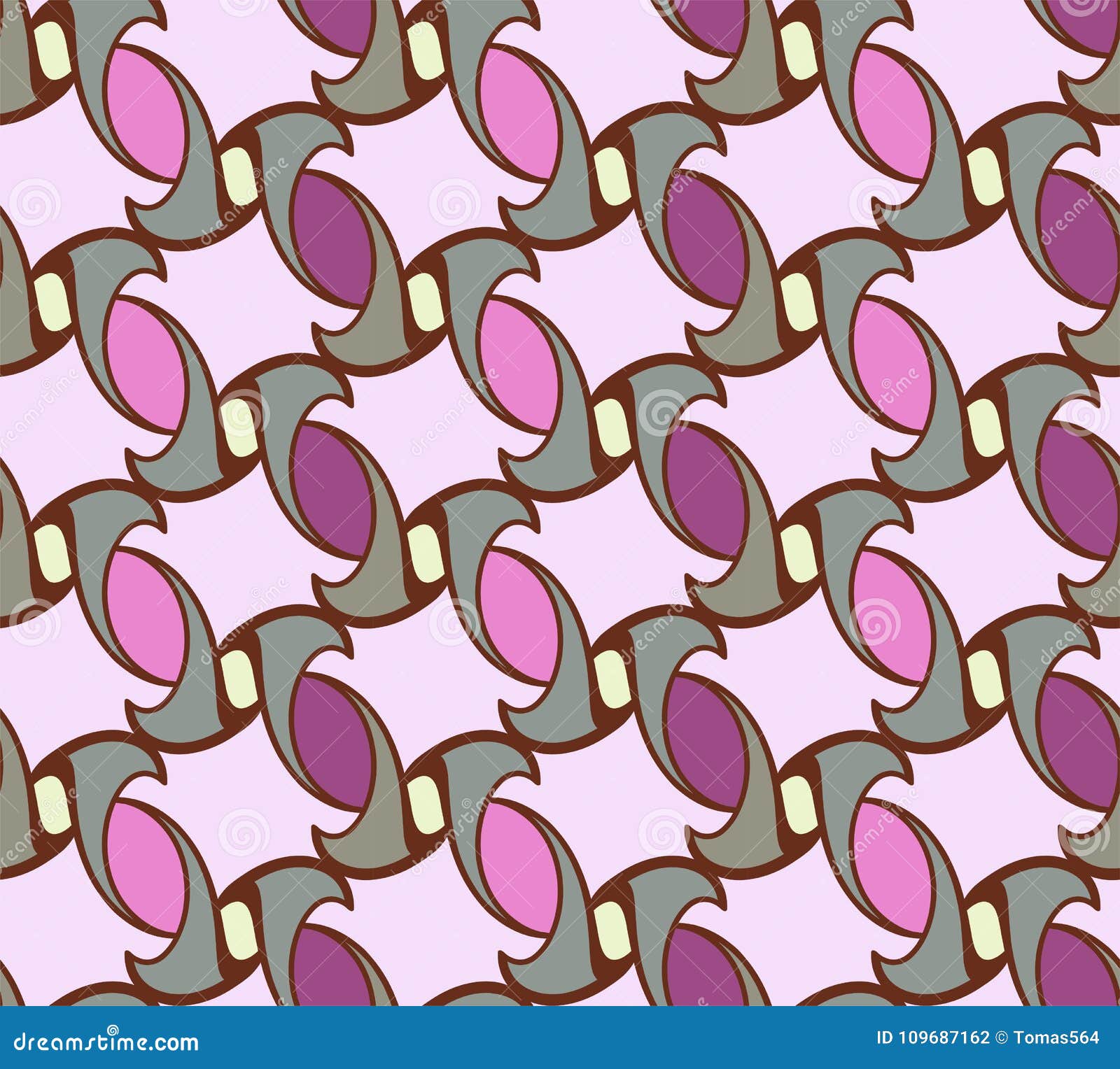 Abstract Floral Geometric Pattern, Background, Vector Seamless Stock ...