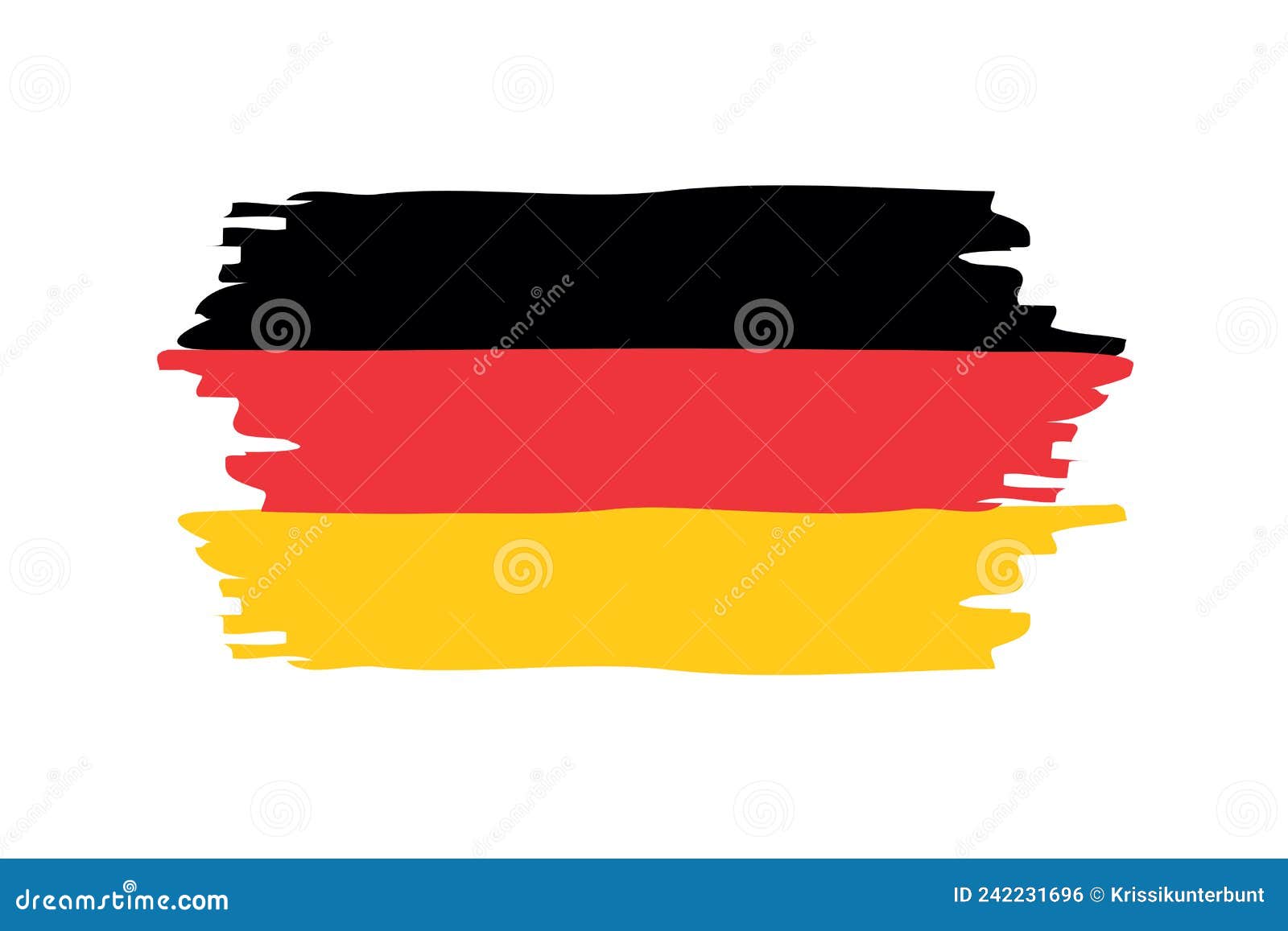 Simple Abstract Germany Flag Isolated on White Background Stock Vector ...