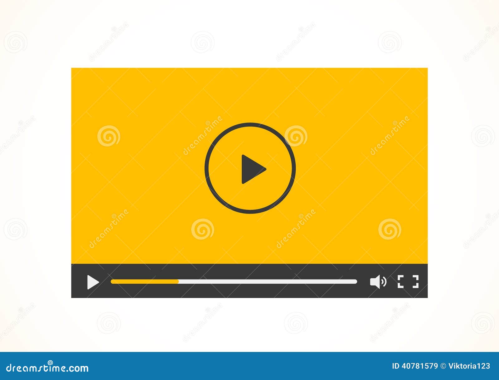 Simple Abstract Icon of Video Player. Stock Vector - Illustration of ...