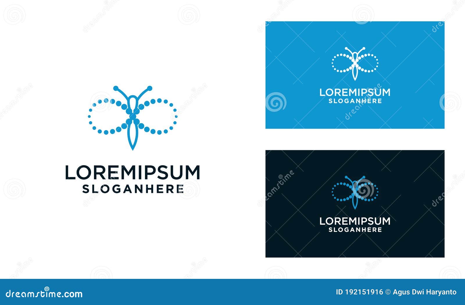 Abstract Infinity Dragonfly Logo Design Vector Stock Vector ...