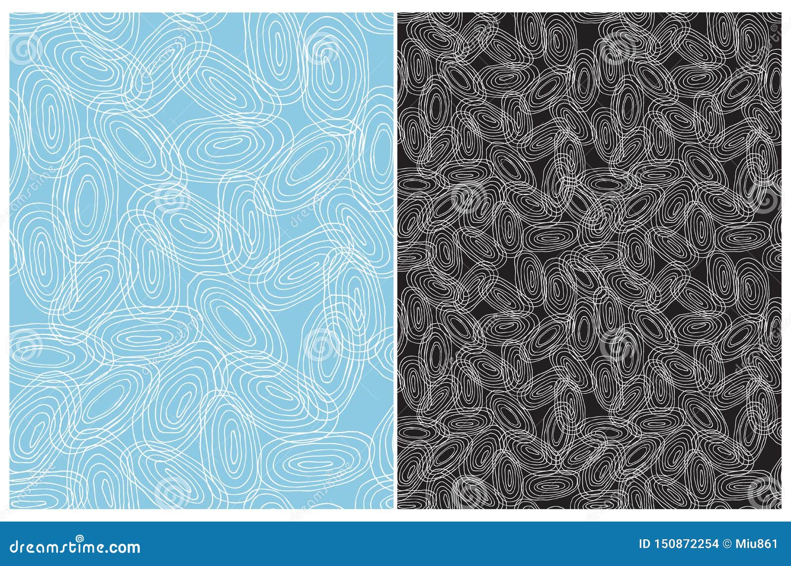 Simple Abstract Irregular Circles Vector Patterns. Stock Vector ...