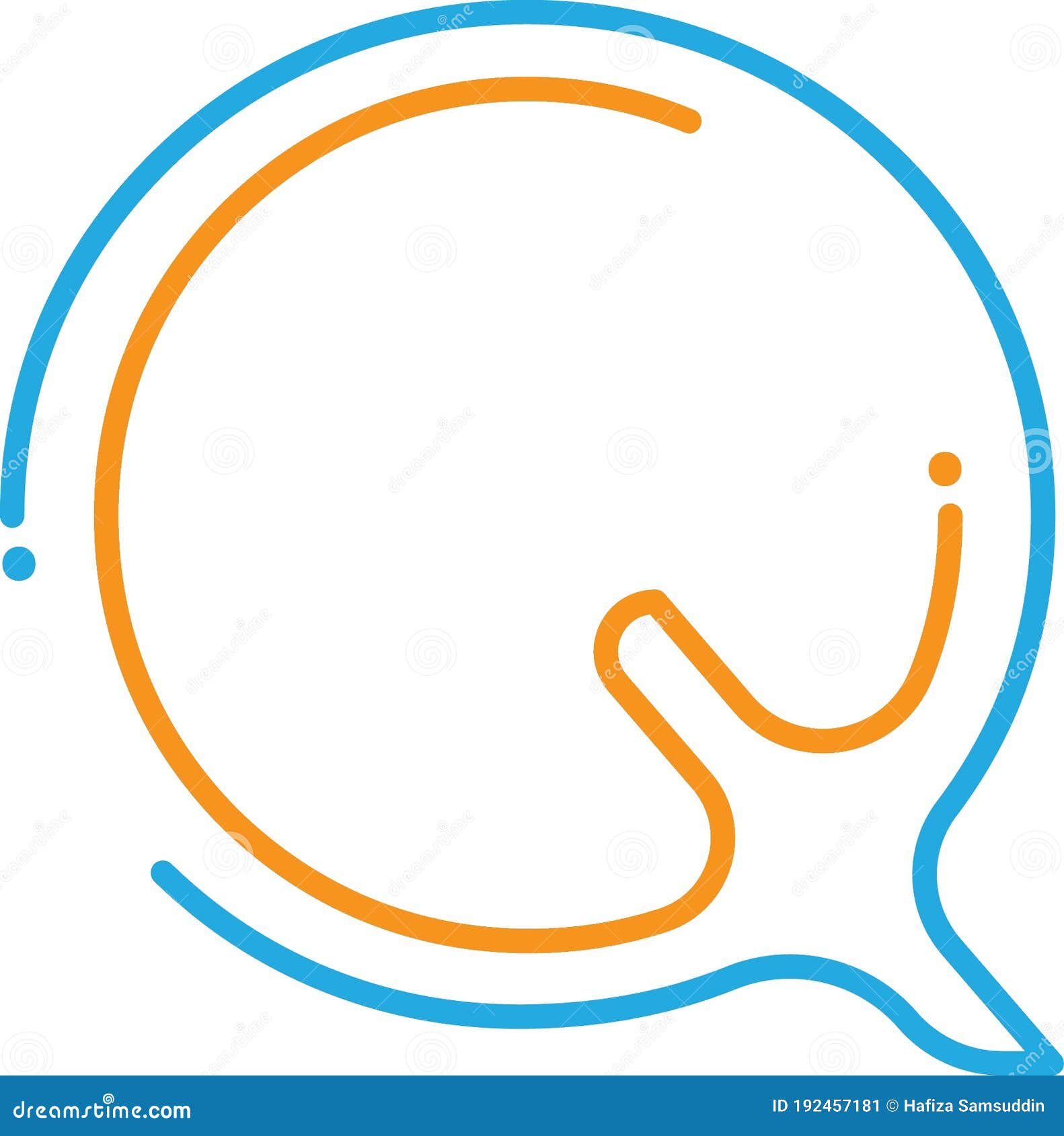 Simple, abstract letter Q. stock vector. Illustration of letter - 192457181