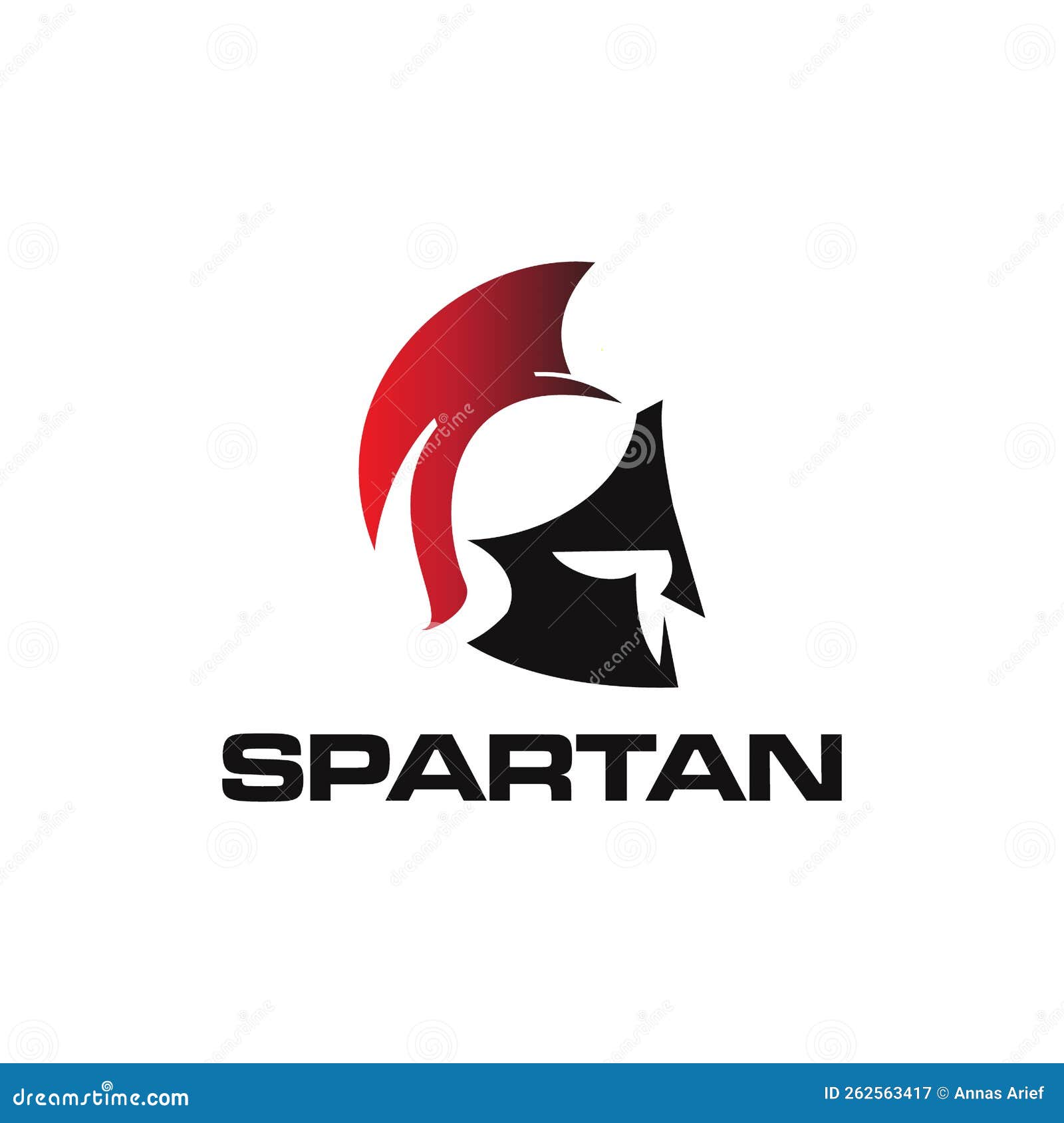Simple Modern Sparta Warrior Face Logo Design Template Stock Vector ...
