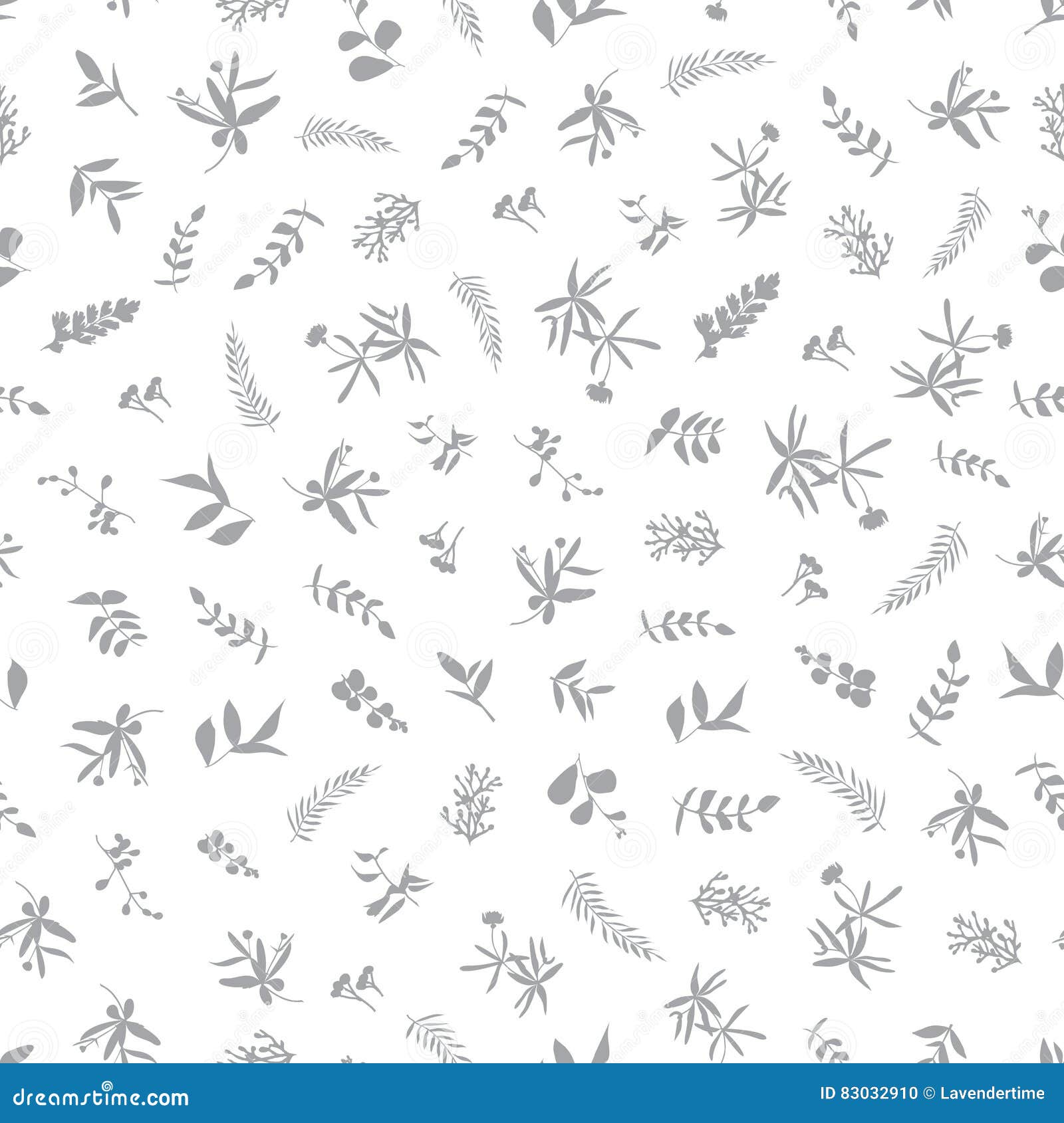 Simple Abstract Natural Seamless Vector Pattern with Scattered Grey ...