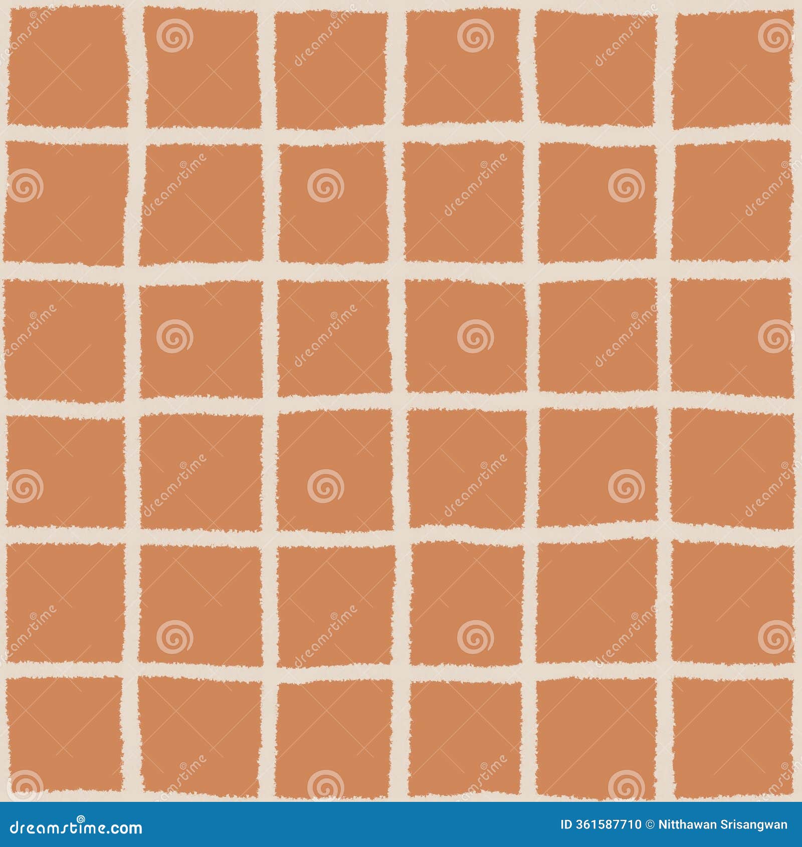 Simple and Abstract Orange and Beige Checkered Pattern. Stock ...