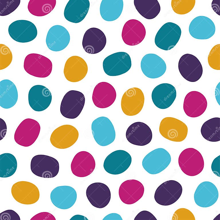 Simple Abstract Oval Pattern. Retro Seamless Colorful Background Stock ...