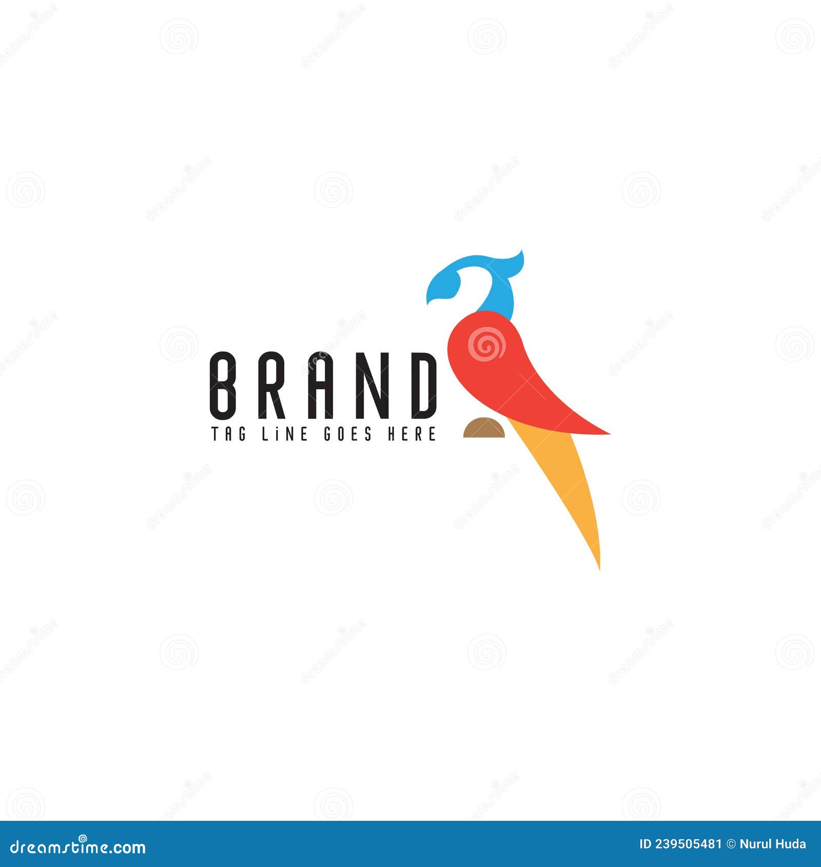 Simple Abstract Parrot Logo Design, Colorful Bird Vector, Icon, Symbol ...