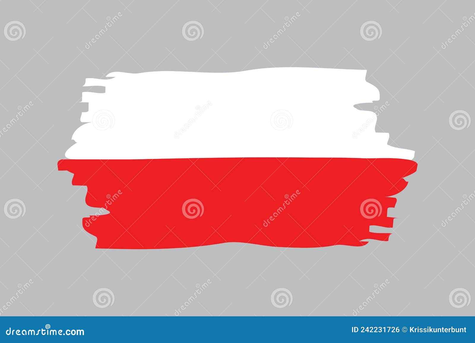 Simple Abstract Poland Flag Isolated on White Background Stock Vector ...