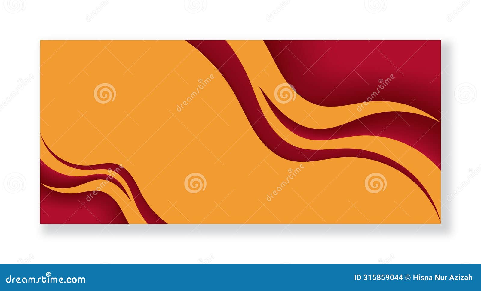 Simple Abstract Red Wave Pattern on Yellow Background Stock Vector ...